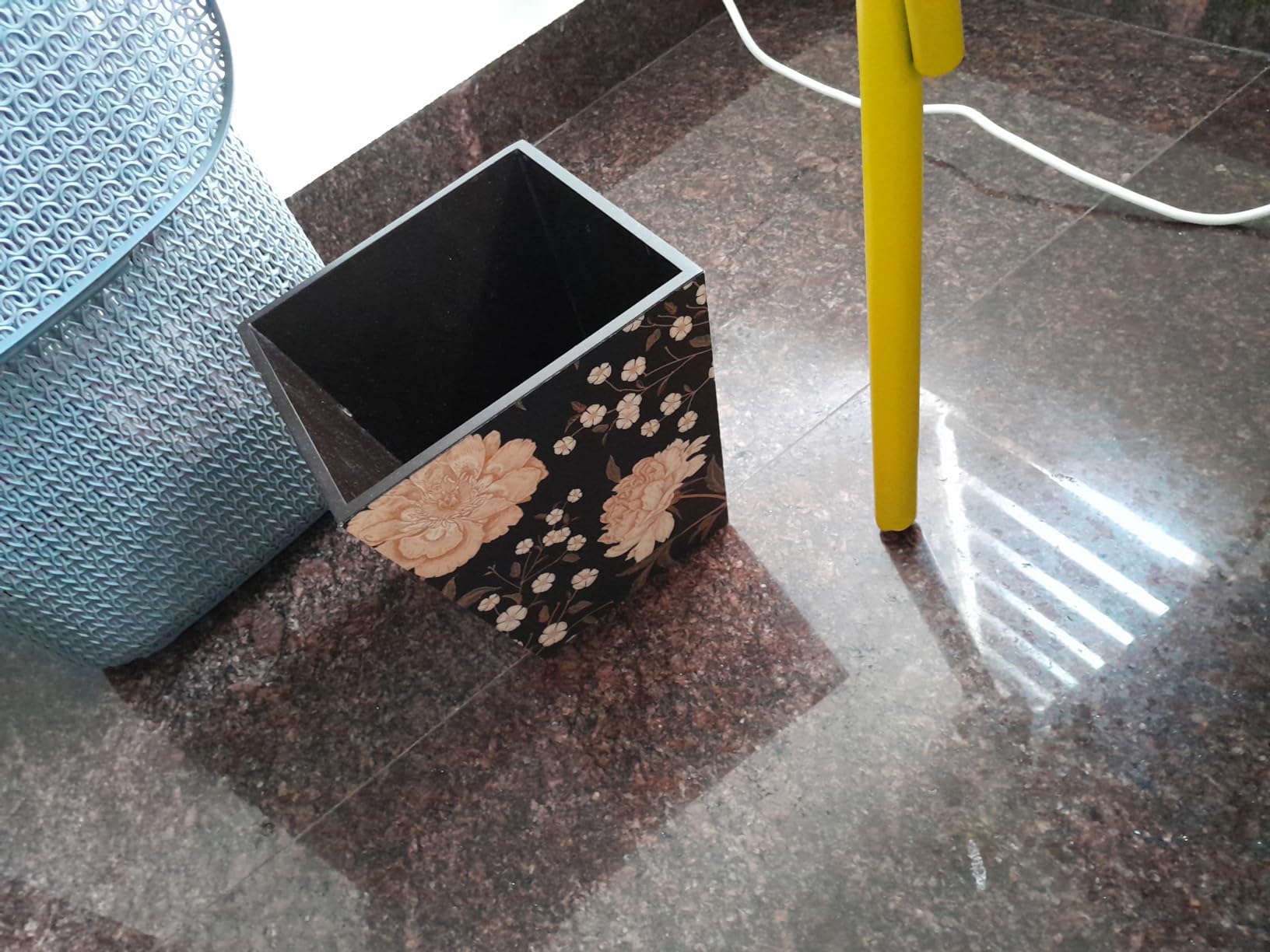 Reinvention Factory Wooden Dustbin for Dry Waste | Compact MDF Open Lid ...