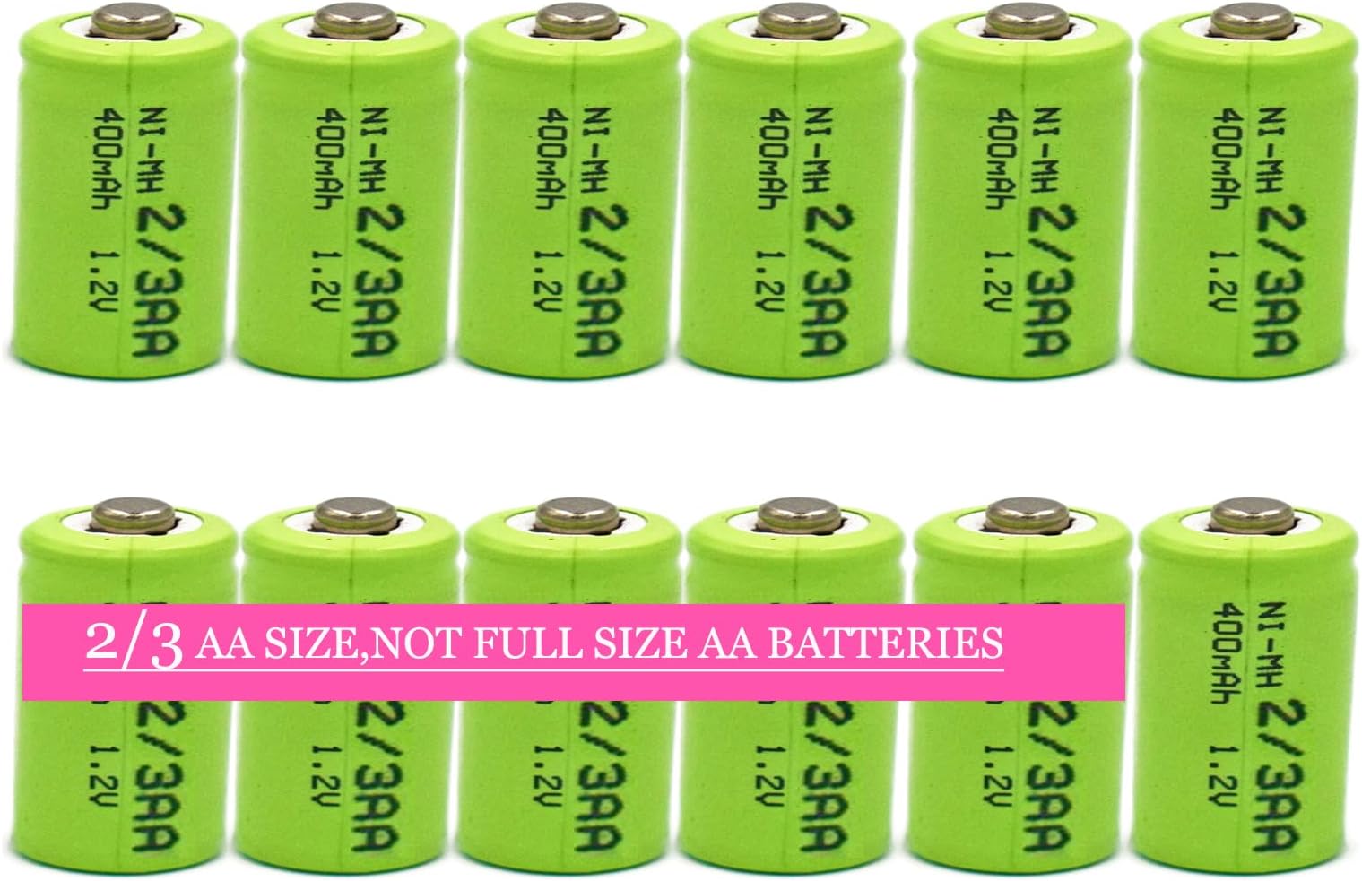 Amazon.com: 1/3 AAA Size Cell 200mAh 1.2V NiMH Rechargeable Batteries ...