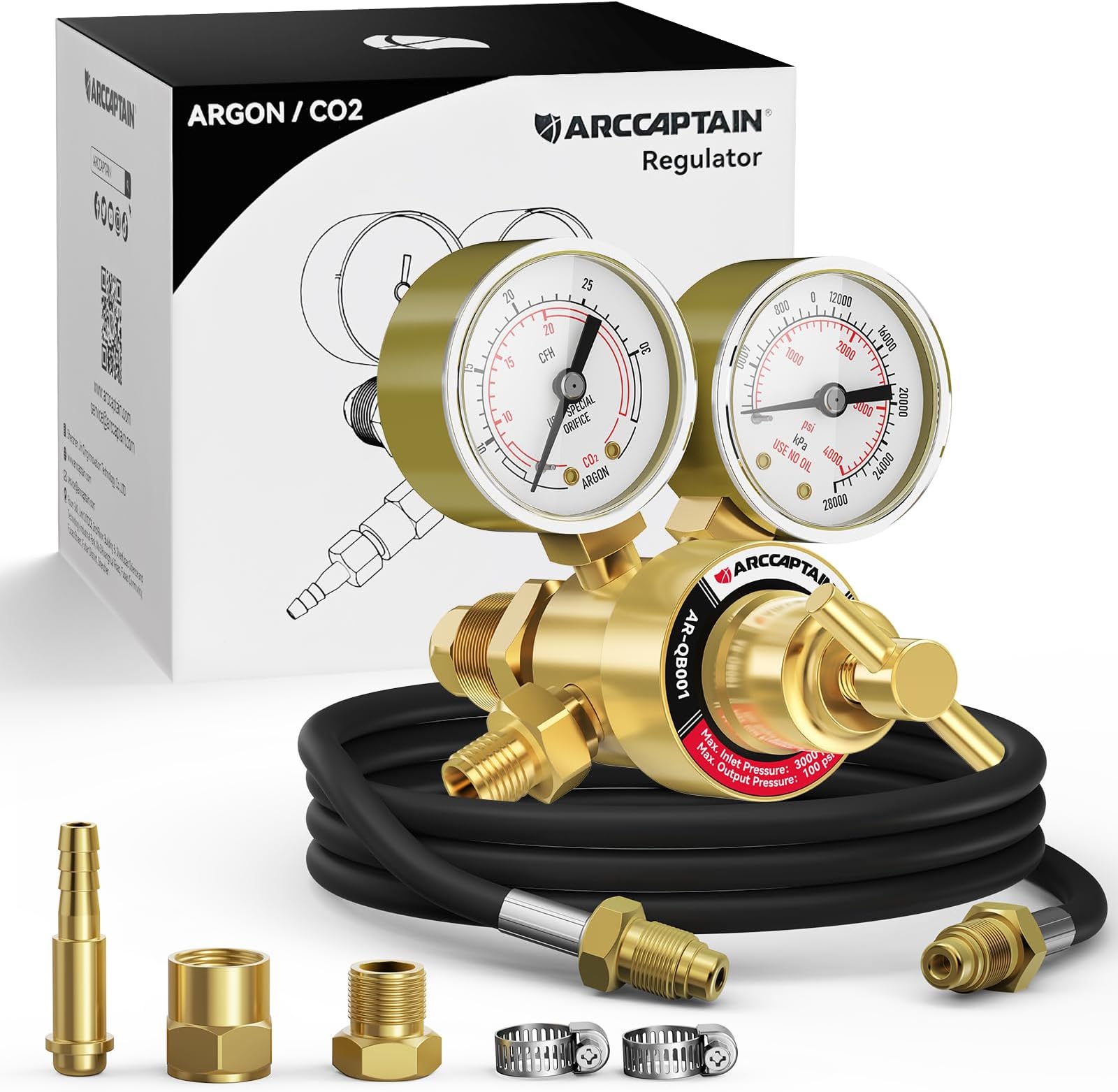 Amazon.com: VICTOR Flowmeter Regulator for Argon, Argon/CO2 and Helium ...