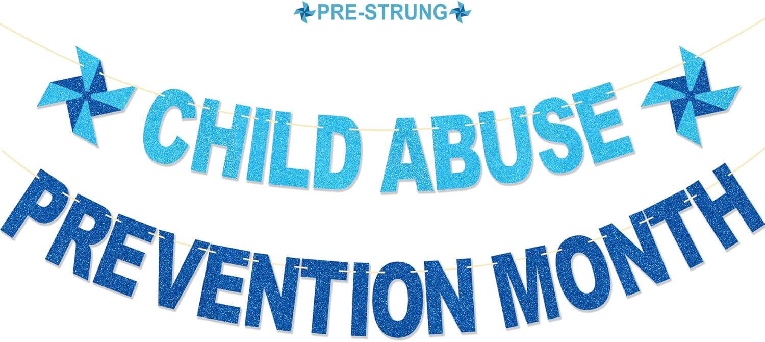 Amazon.com: POSLIUE Child Abuse Awareness Banner, Blue, 2" x 2 ...