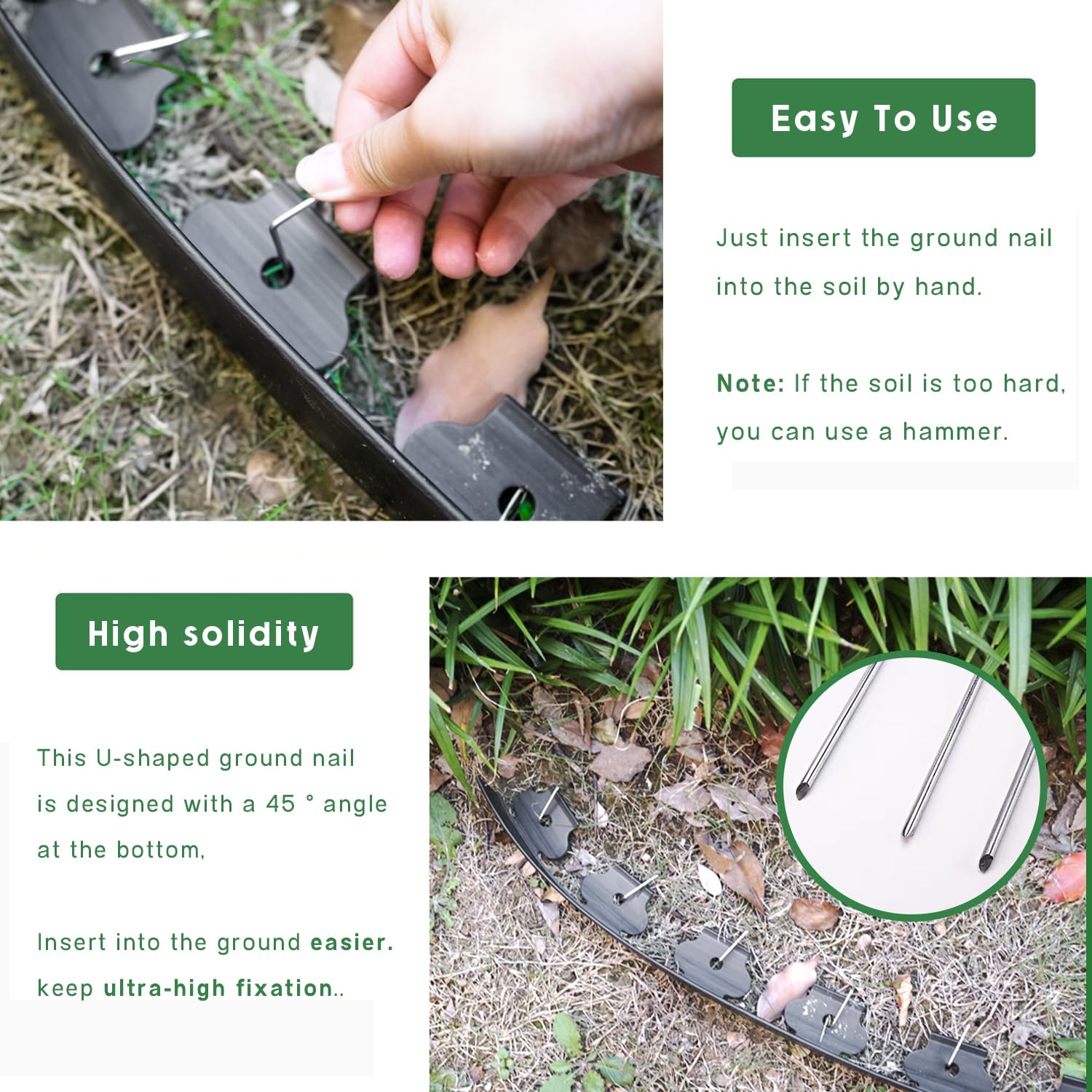 Snapklik.com : Yoebor 4 Inch Tall No Dig Landscape Edging Border 33ft ...