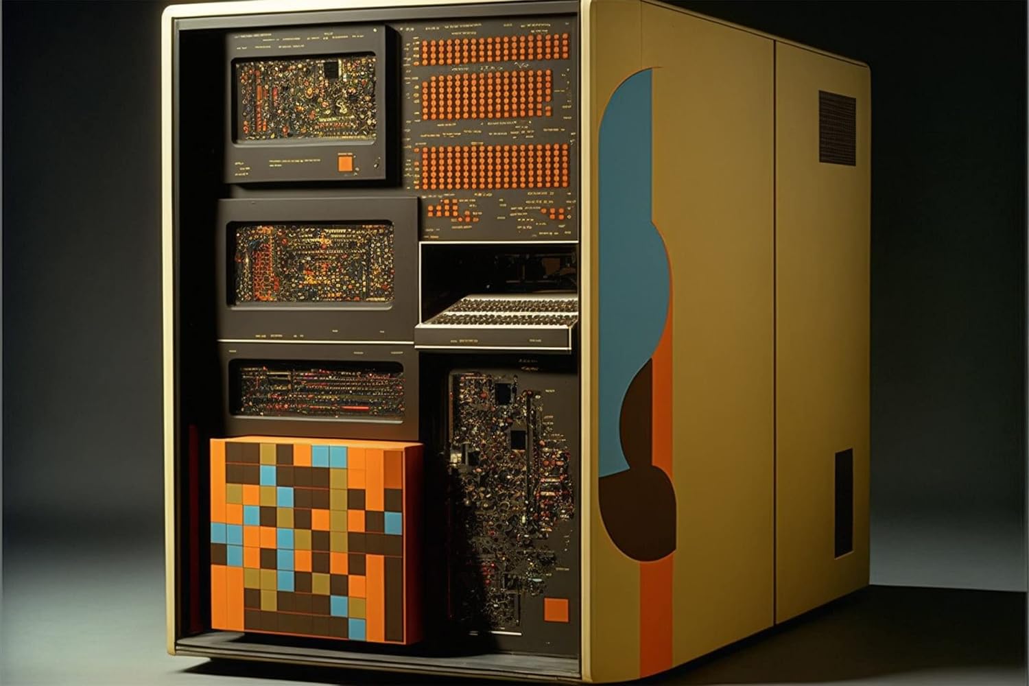 Amazon.com: 24x36 gallery poster, totally groovy 1970s supercomputer ai ...