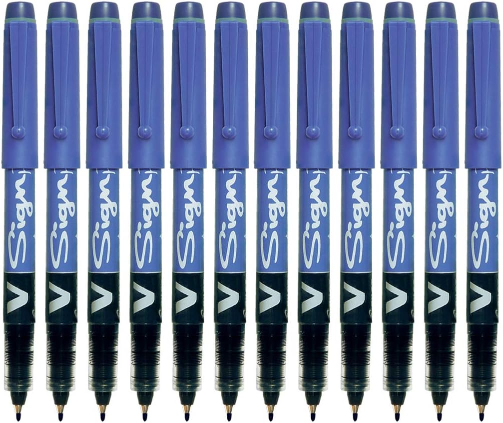 Pilot V Sign Blue Pen- Pack of 12: Buy Online at Best Price in UAE ...