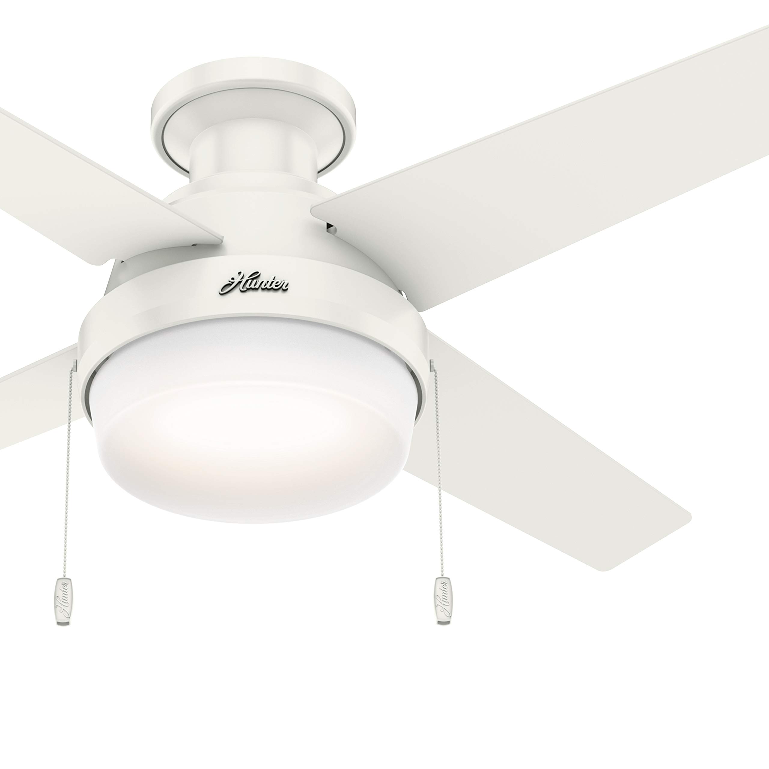 Snapklik.com : Hunter Fan 44 Inch Low Profile White Ceiling Fan