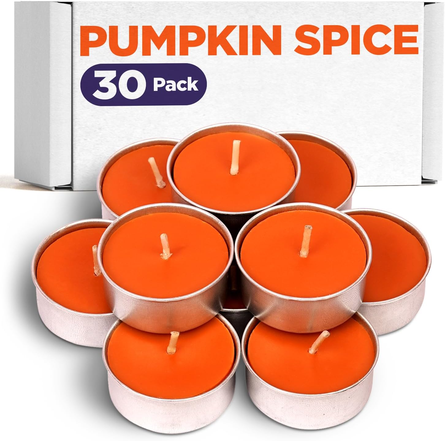 Amazon.com: Pumpkin Spice Scented Tealight Candles - Fall Candles ...