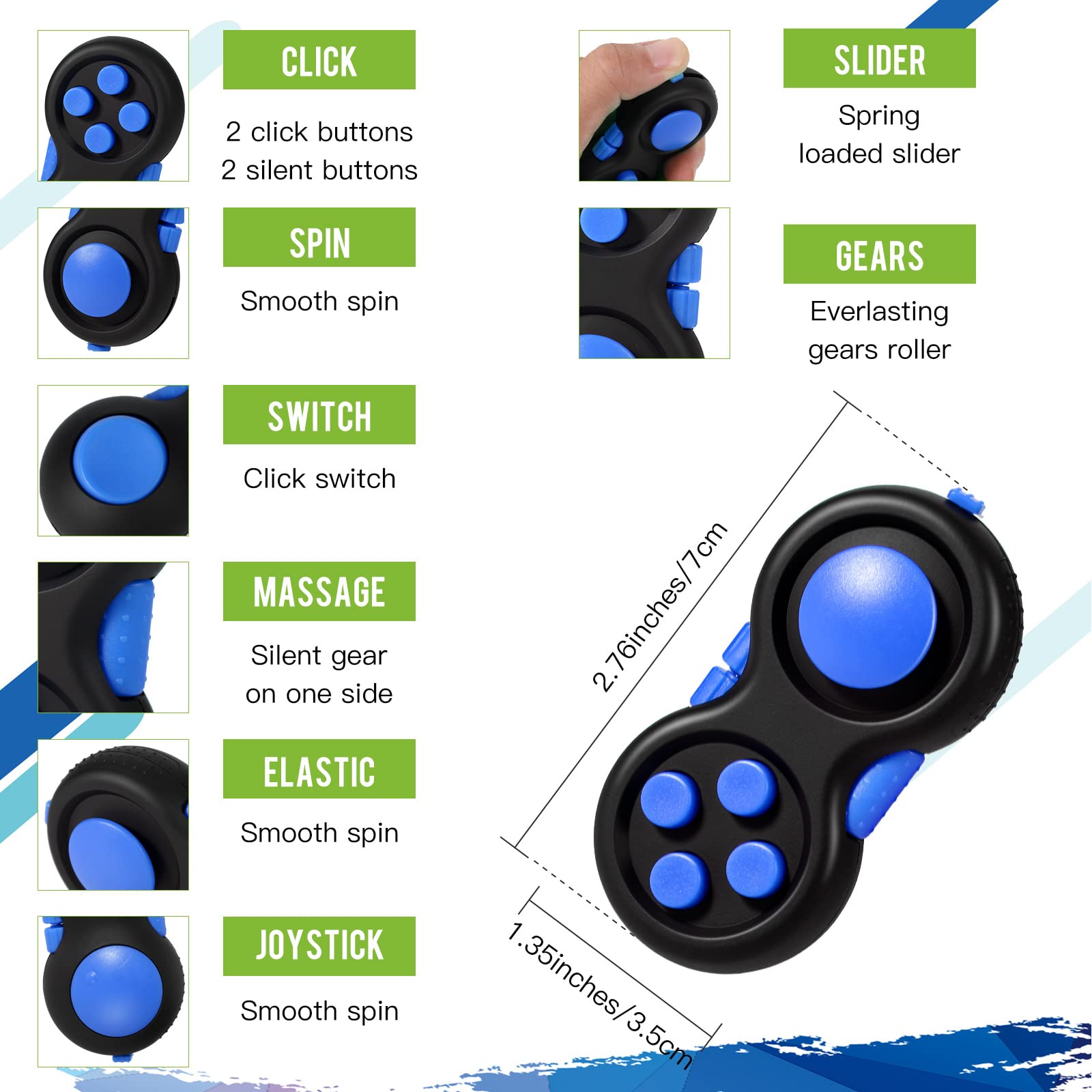 Snapklik.com : Gejoy 3 Pcs Fidget Toys Adults Set Handheld Fidgets ...