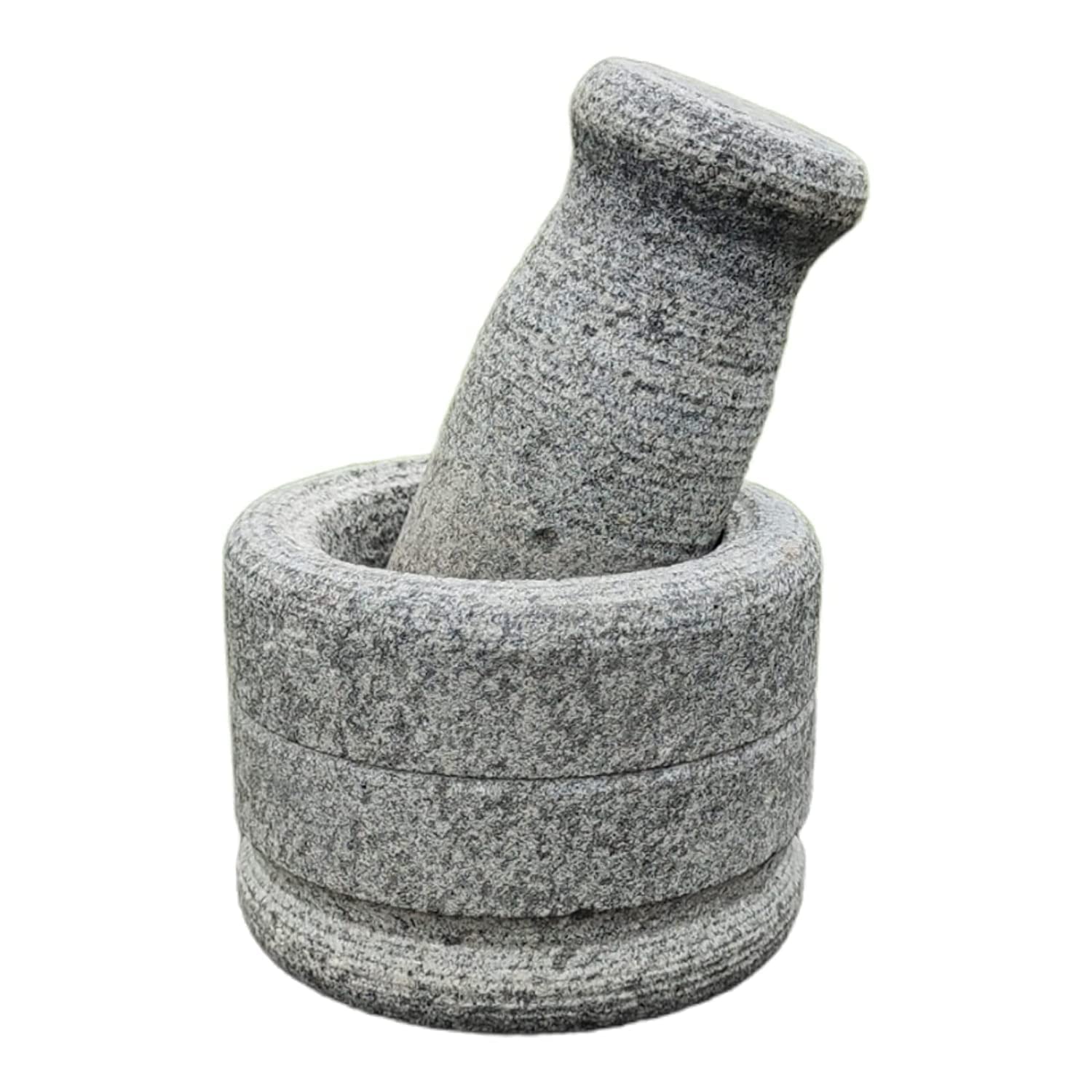 EZAHK Mortar and Pestle Set for Spices, Okhli Masher, Khalbatta, Kharal ...