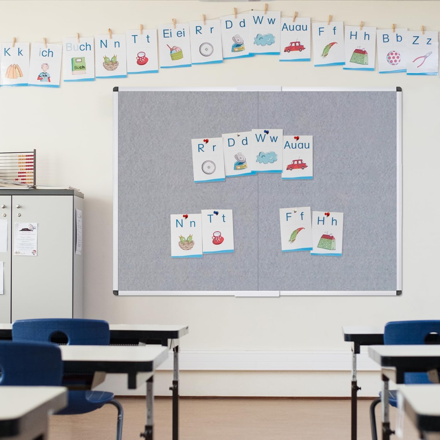 Snapklik.com : VIZ-PRO Large Fabric Bulletin Board/Foldable Notice ...