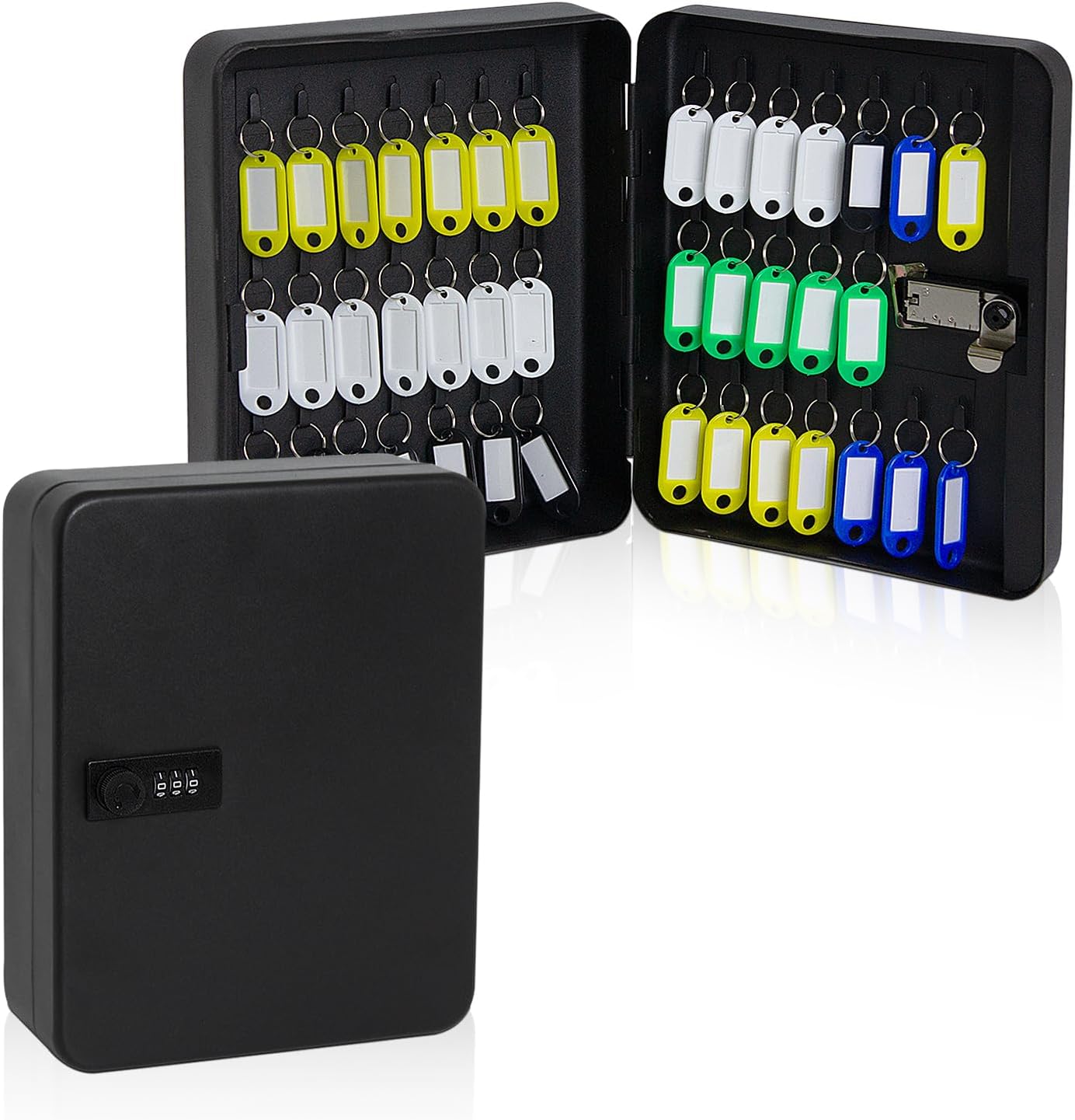 PACOLO Steel Key Storage Lock Box with Combination Lock, Wall Mount ...