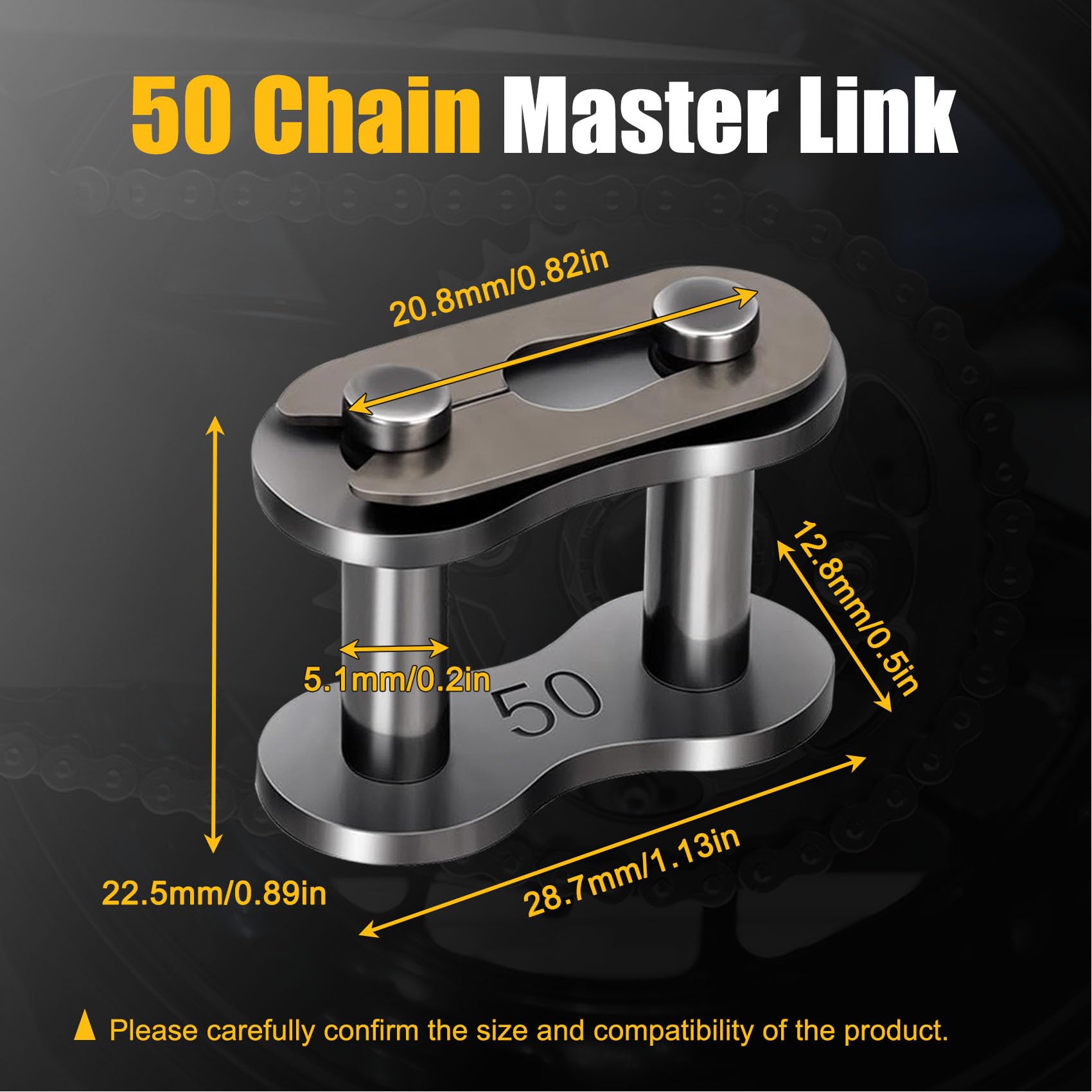 Snapklik.com : CQSPMOTO 10 Pack 50 Roller Chain Connecting Links Master ...