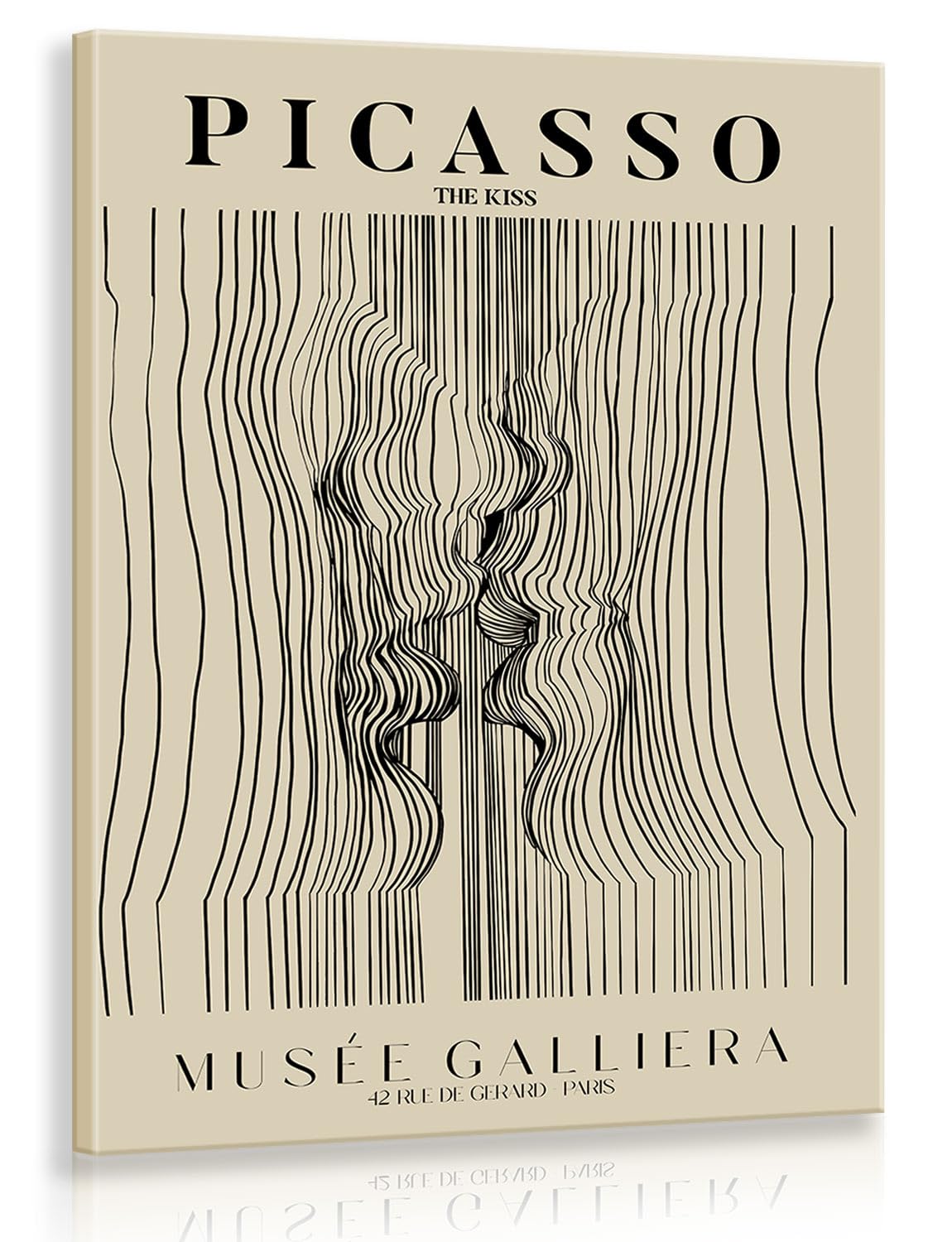 Amazon.com: Picasso Wall Art Line Art Kiss Modern Wall Decor Neutral ...