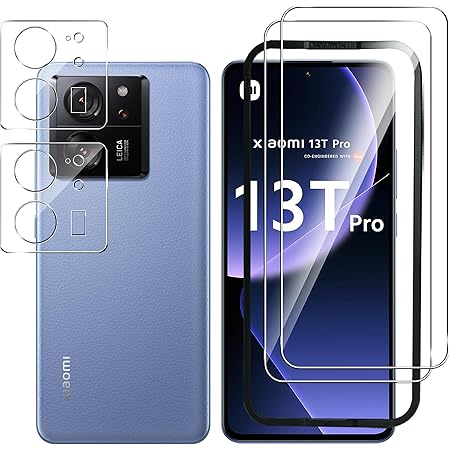 Tieeyivv 2+2 pezzi per Xiaomi 13T/13T Pro 5G pellicola protettiva per vetro temperato ...