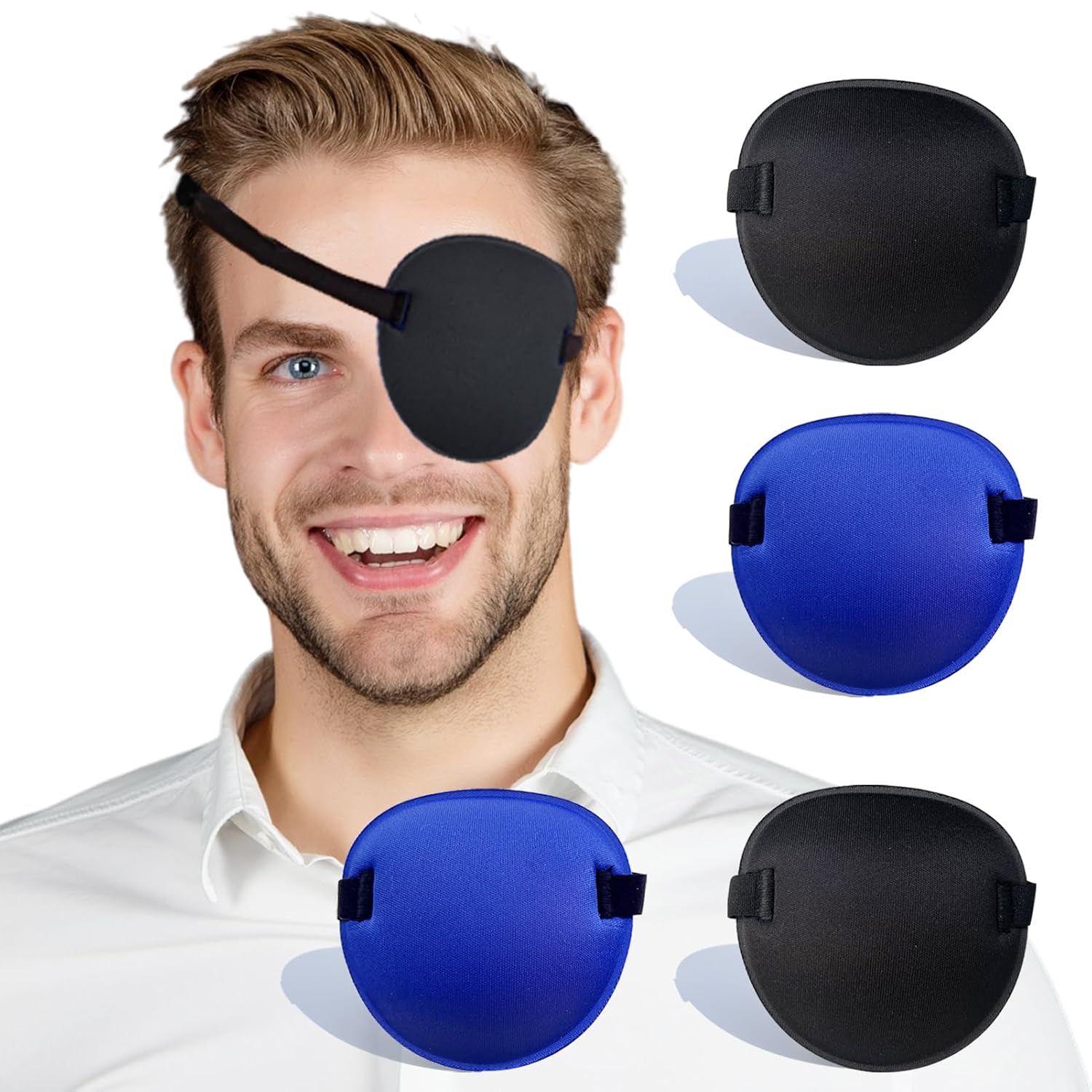 Amazon.com: Vandorla 4 Pcs Eye Patch, Super Soft Eye Patches, 3D ...