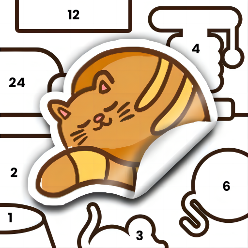 Sticker Book Puzzle: colorful painting game by glue and number, finding ...