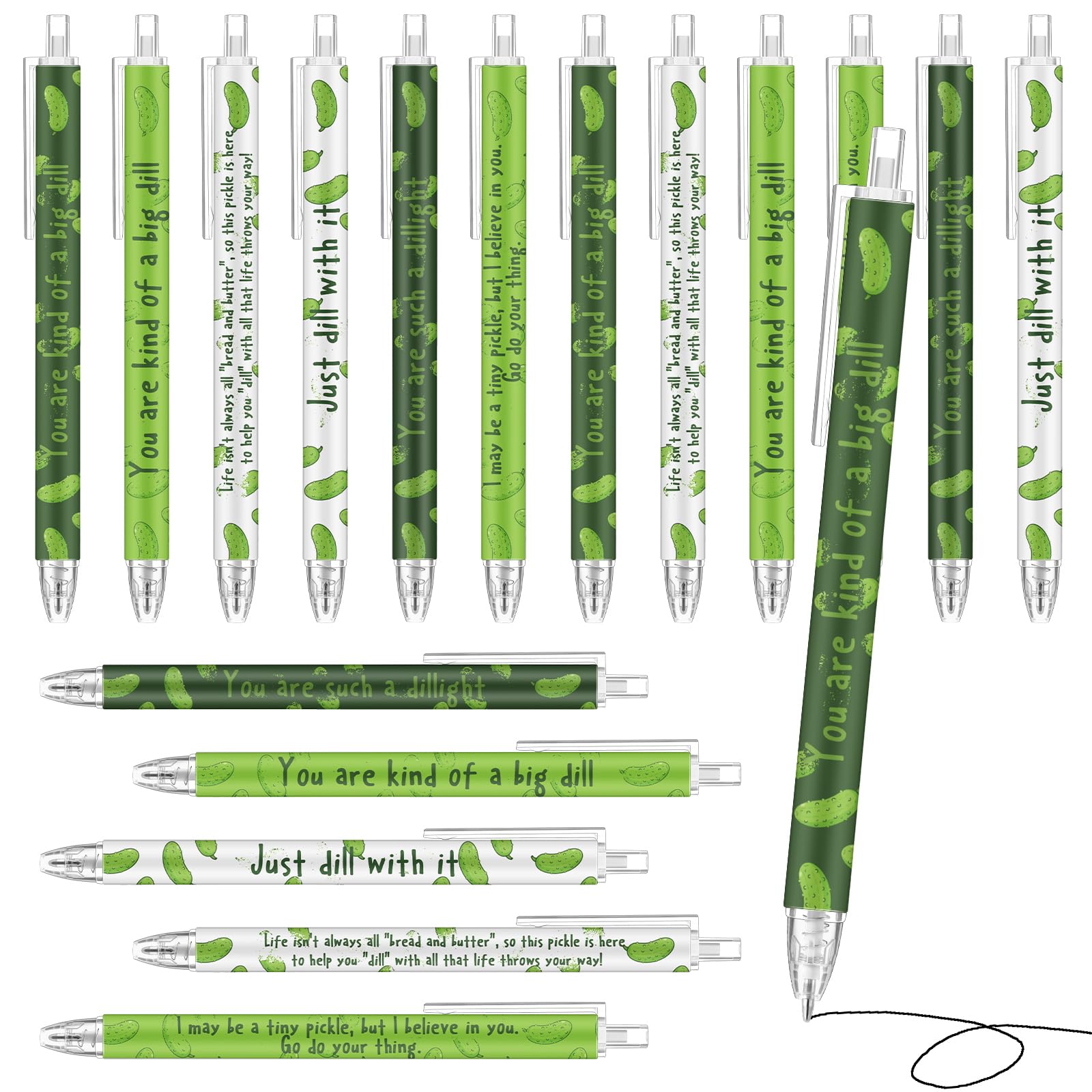Amazon.com : Jetec 30 Pcs Pickle Pens Gifts Inspirational Cute Pickle ...
