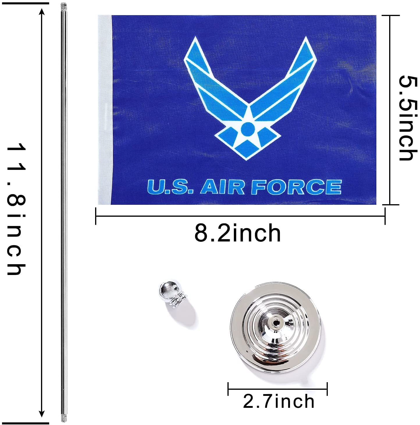 Snapklik.com : WXTWK 2 Pack American USA Air Force Wings Desk Flag ...