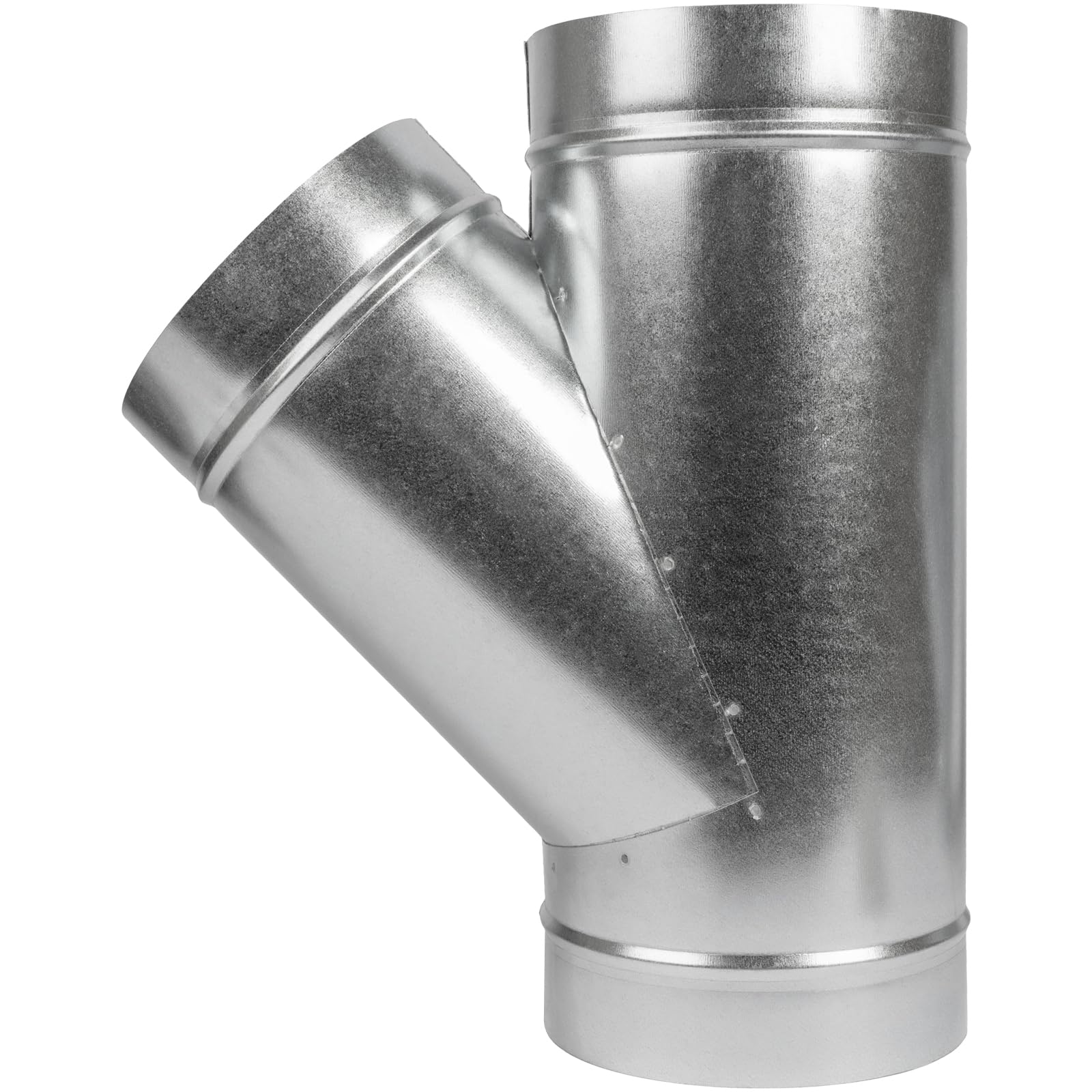 6" Inch Wye-Shape Ducting Splitter - 45 Degree Galvanized Steel 3-Way ...