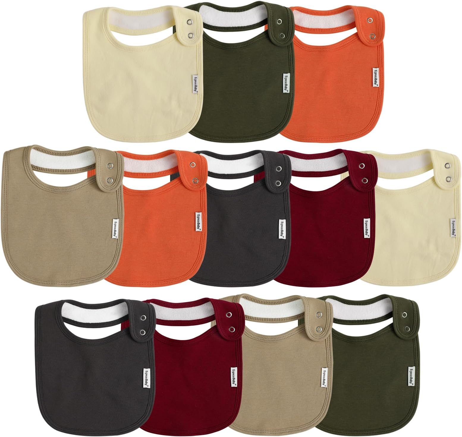 Amazon.com: 8-Pack Organic Baby Bibs for Boys, Girls - Soft Cotton ...