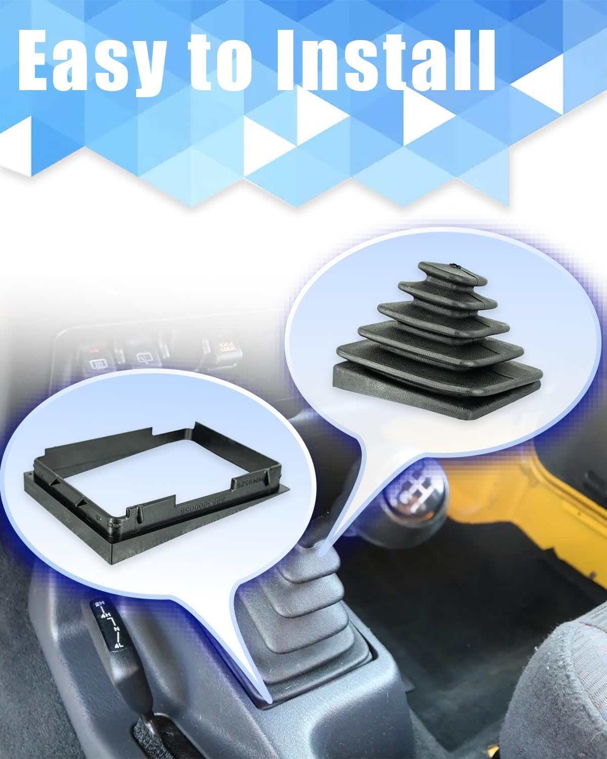 Snapklik.com : Eosorssa 53000056 52078558 Shifter Boot & Retainer Bezel ...