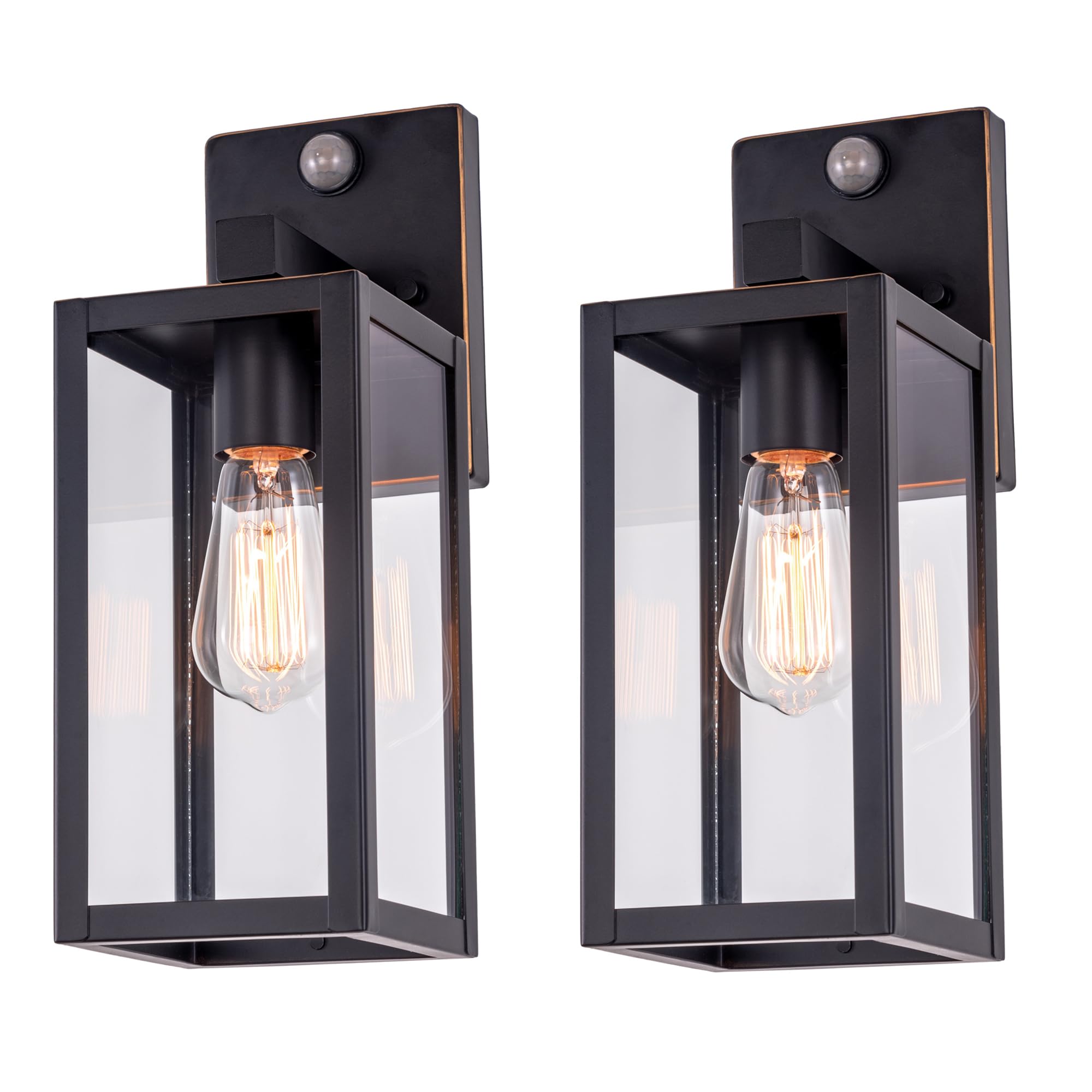 GRUENLICH Dusk to Dawn Outdoor Wall Lantern, PIR Motion Sensor Wall ...
