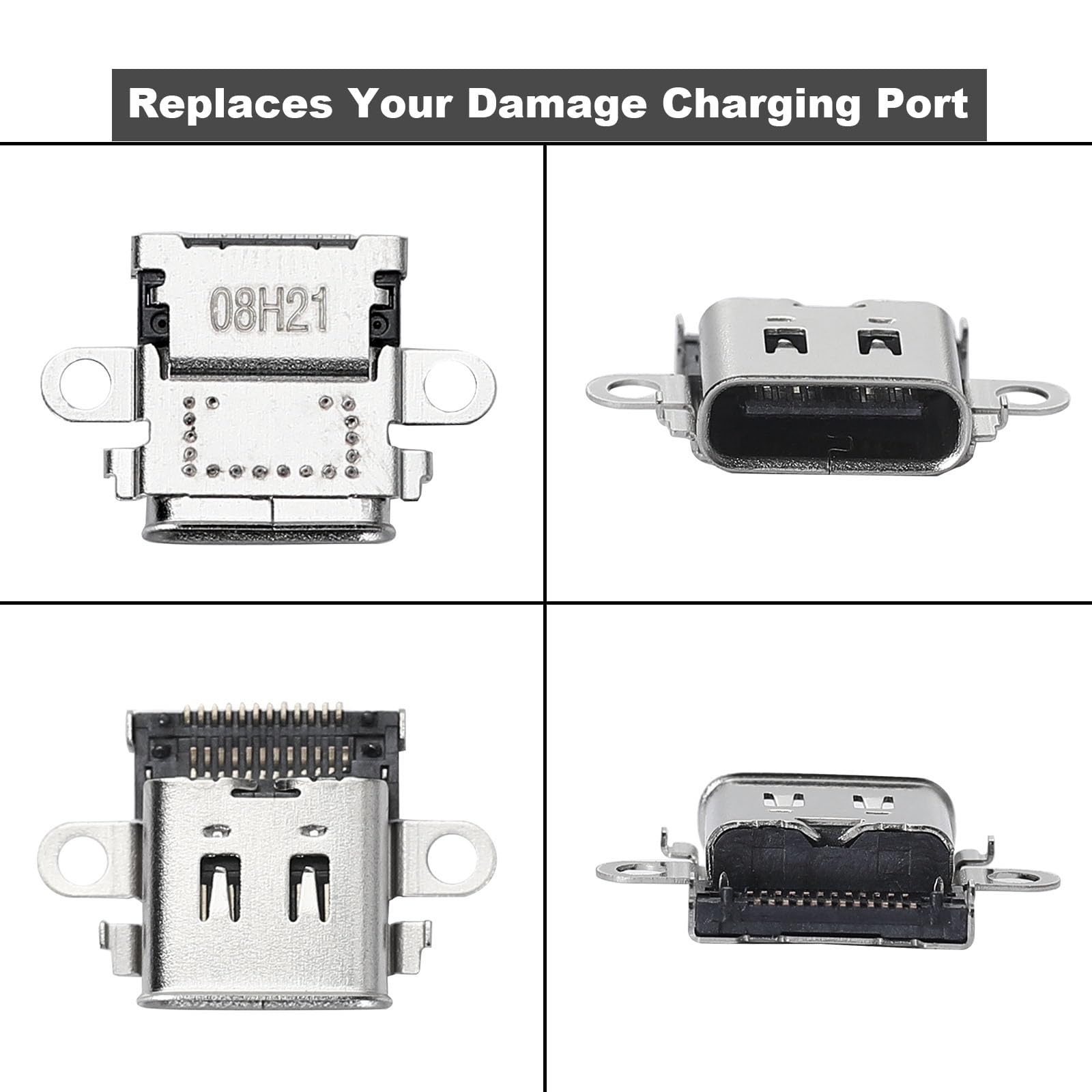 Snapklik.com : Ikpek 4-Pack USB C Port Replacement For Nintendo Switch ...