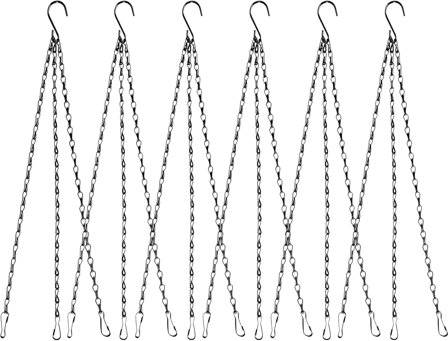 Amazon.com : Heavy-Duty Black Hanging Chains with Hooks - 16" Plant ...