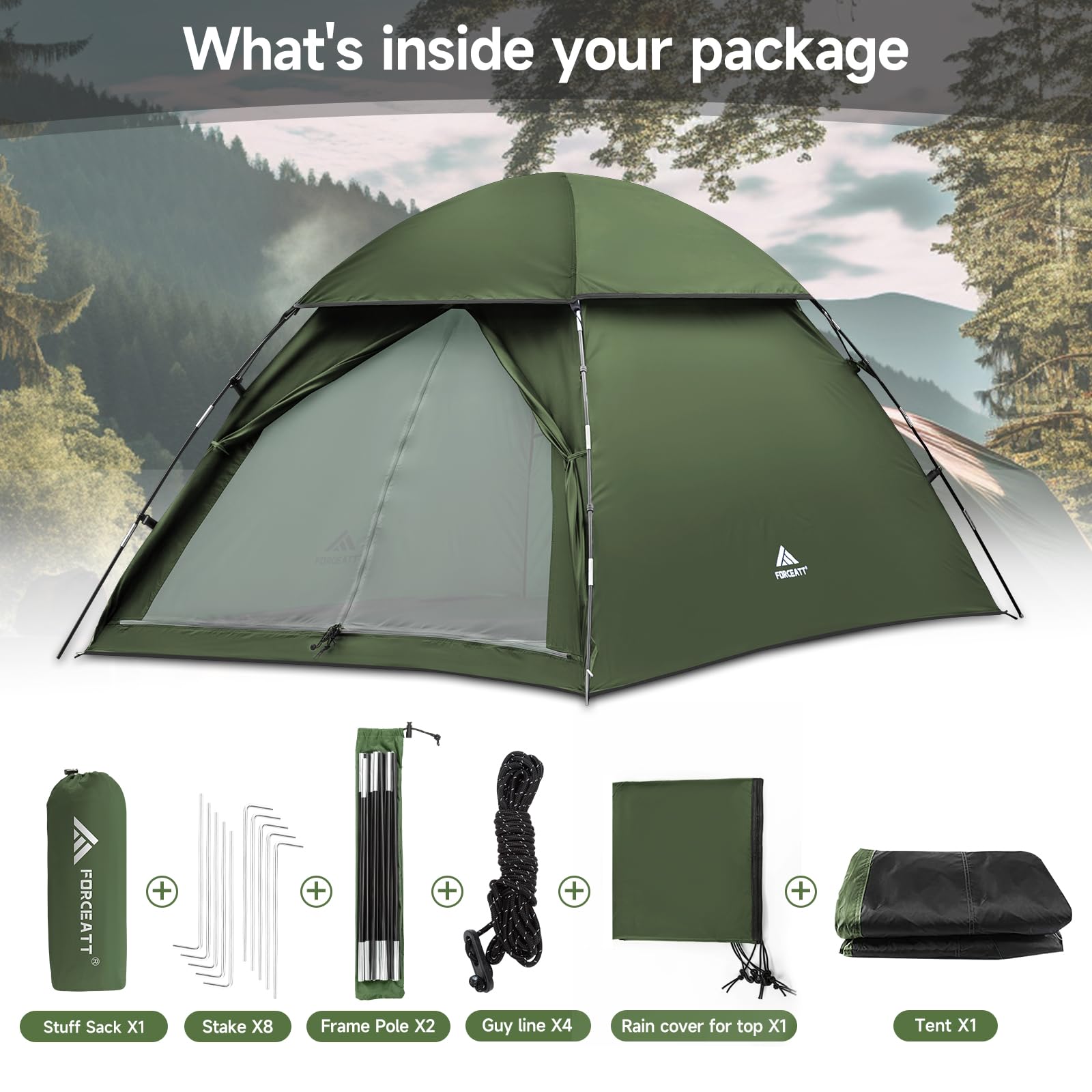 Snapklik.com : 2 Person Backpacking Tent, Easy Setup Dome Tent ...
