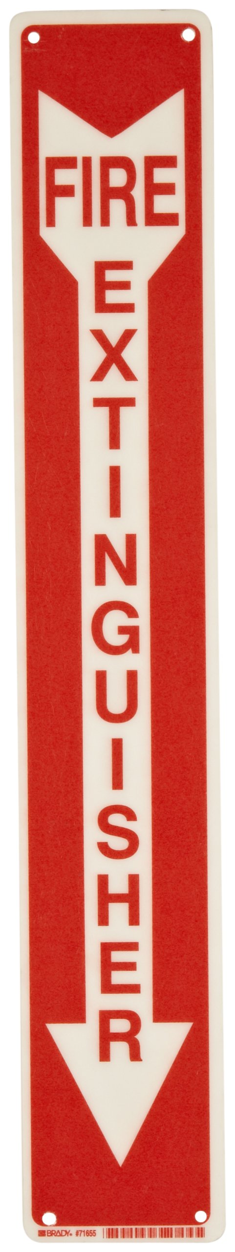 Brady 71655 24" Height, 4" Width, B-120 Premium Fiberglass, Red On ...