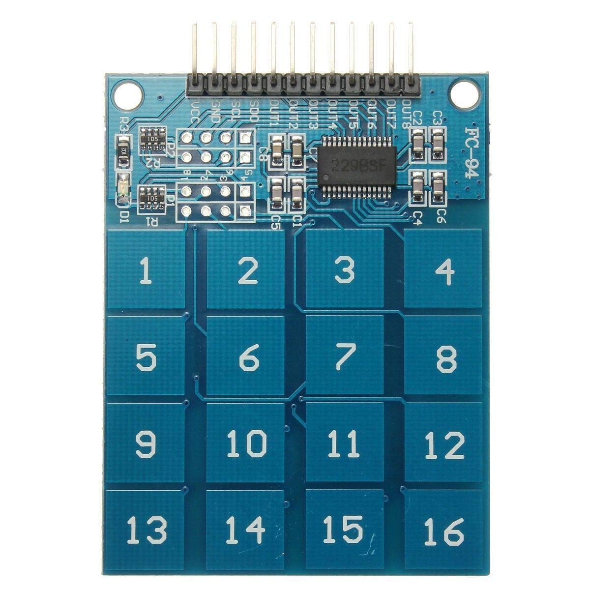 Techtonics TTP229 16 Channel Digital Capacitive Switch Touch Sensor ...