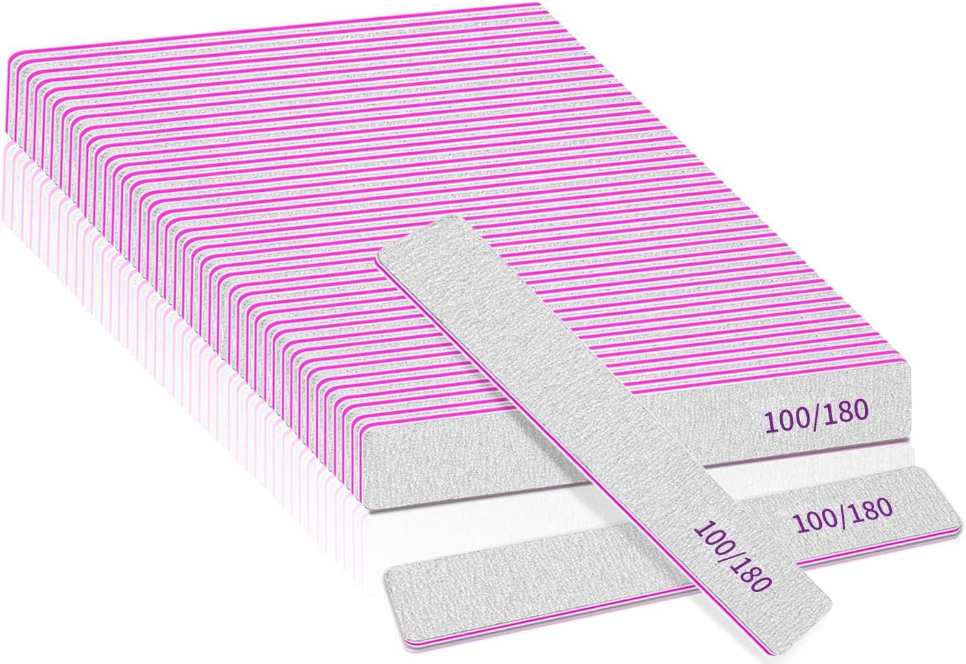 Amazon.com : 25 Pcs Nail File 80/80 Grit Nail Files for Acrylic Nails ...