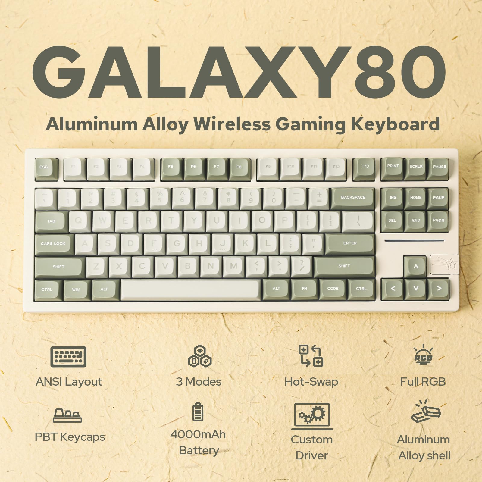 Snapklik.com : EPOMAKER X Feker Galaxy80 Gaming Keyboard, Aluminum ...