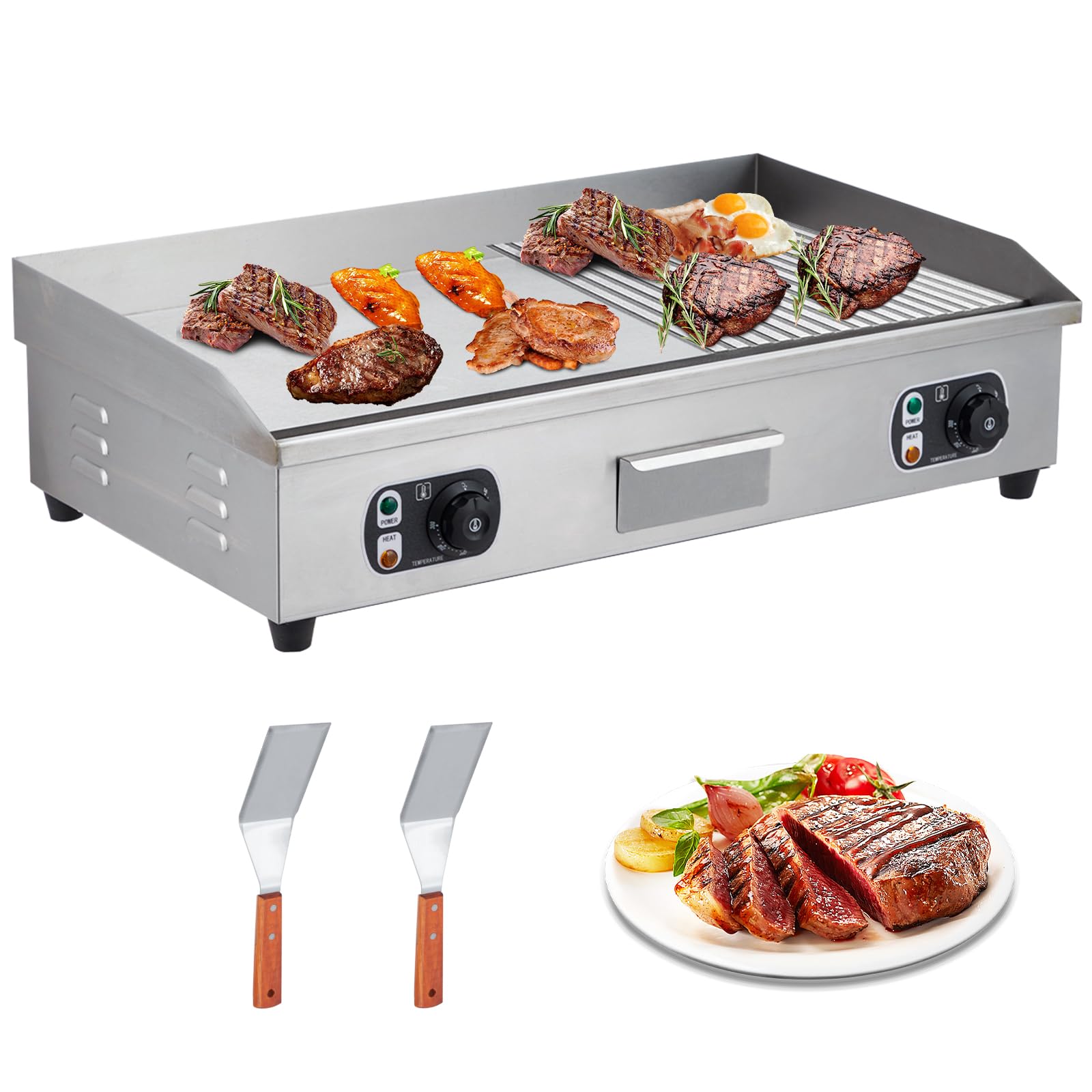 Amazon.com: GarveeTech 3000W 29" Electric Countertop Flat Top Griddle ...