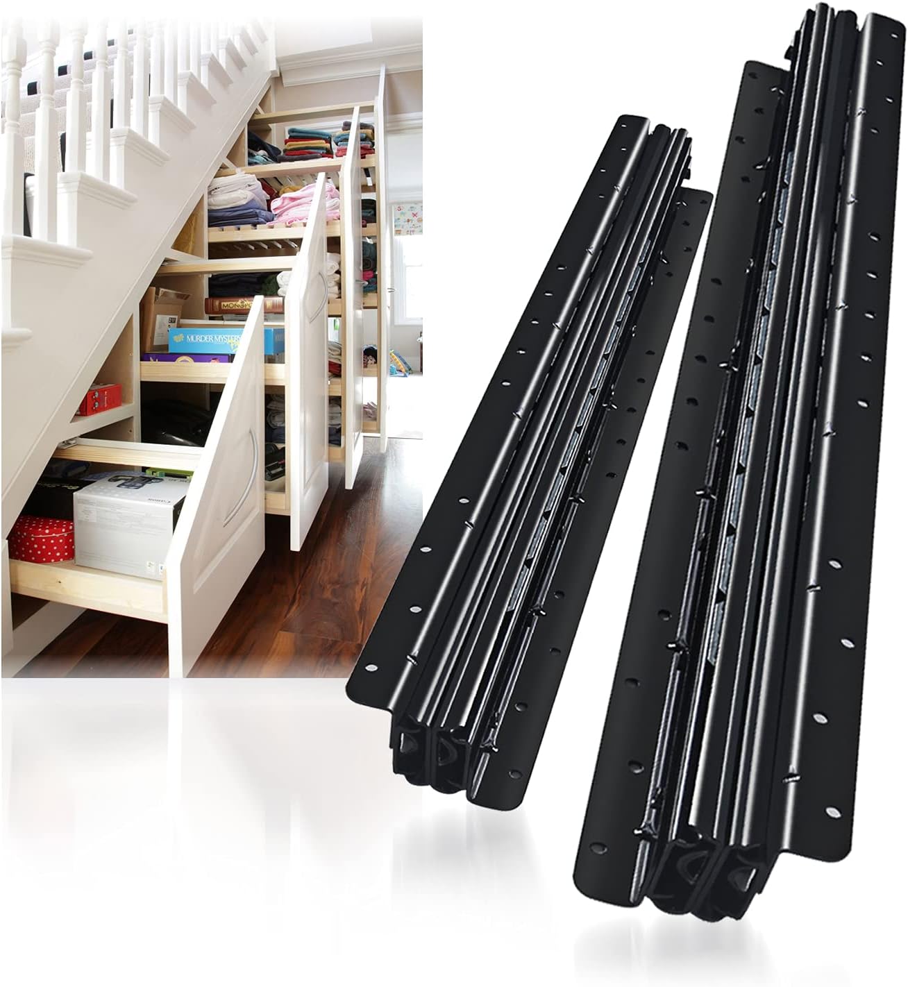 Extra Long Drawer Slides Full Extension 80 72 64 62 60 inch Heavy Duty ...