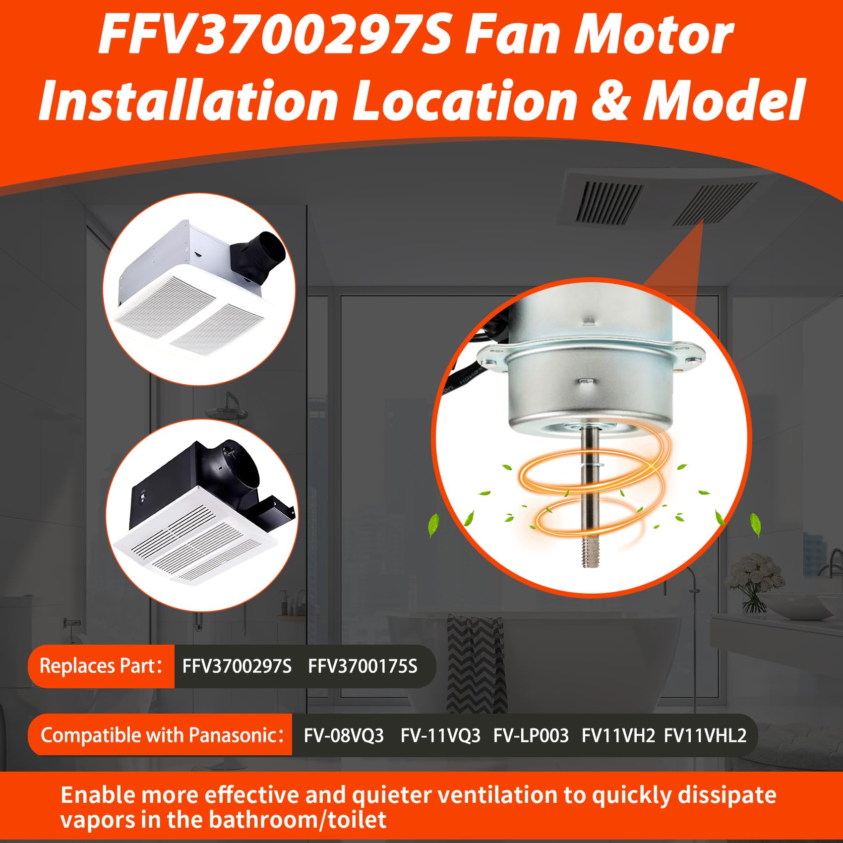 Panasonic Vent Fan Parts Vent Cover Part Panasonic FFV3402166S Louver