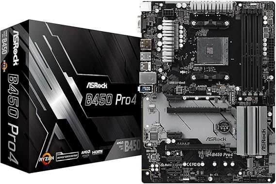 ASRock ATX Motherboard (B450 PRO4) : Amazon.co.uk: Computers & Accessories