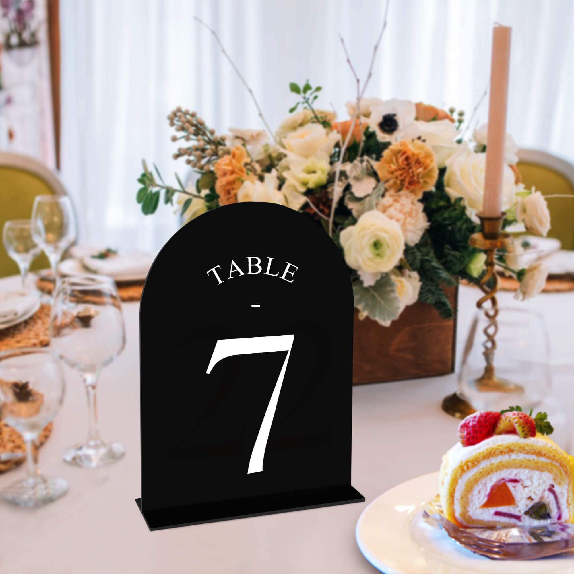 20 Packs Black Table Number Holders - 5" X 7" Acrylic Sign Table ...