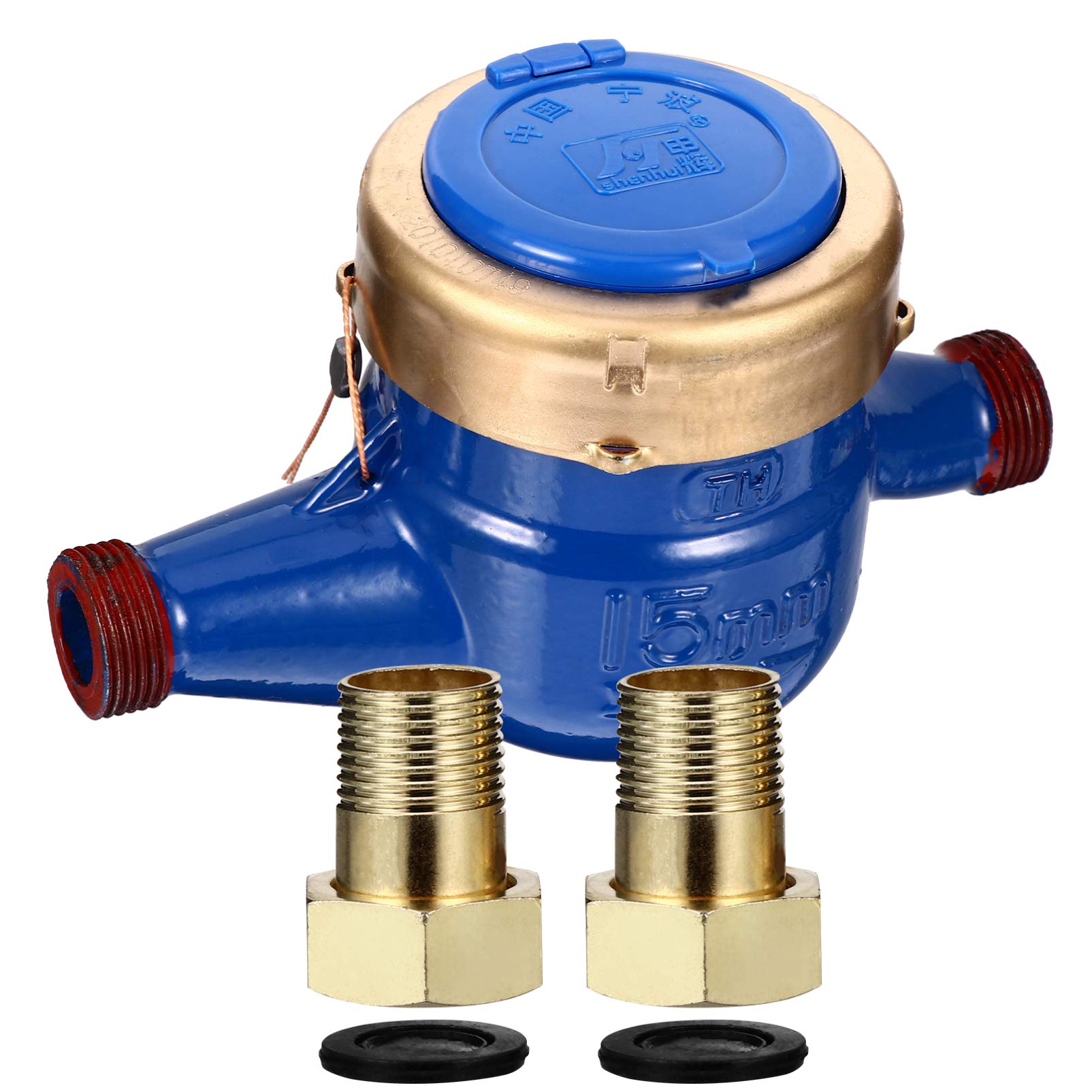 Buy Hemobllo Lead Free Potable Water Meter Digital Tap Water Meter DN15 ...