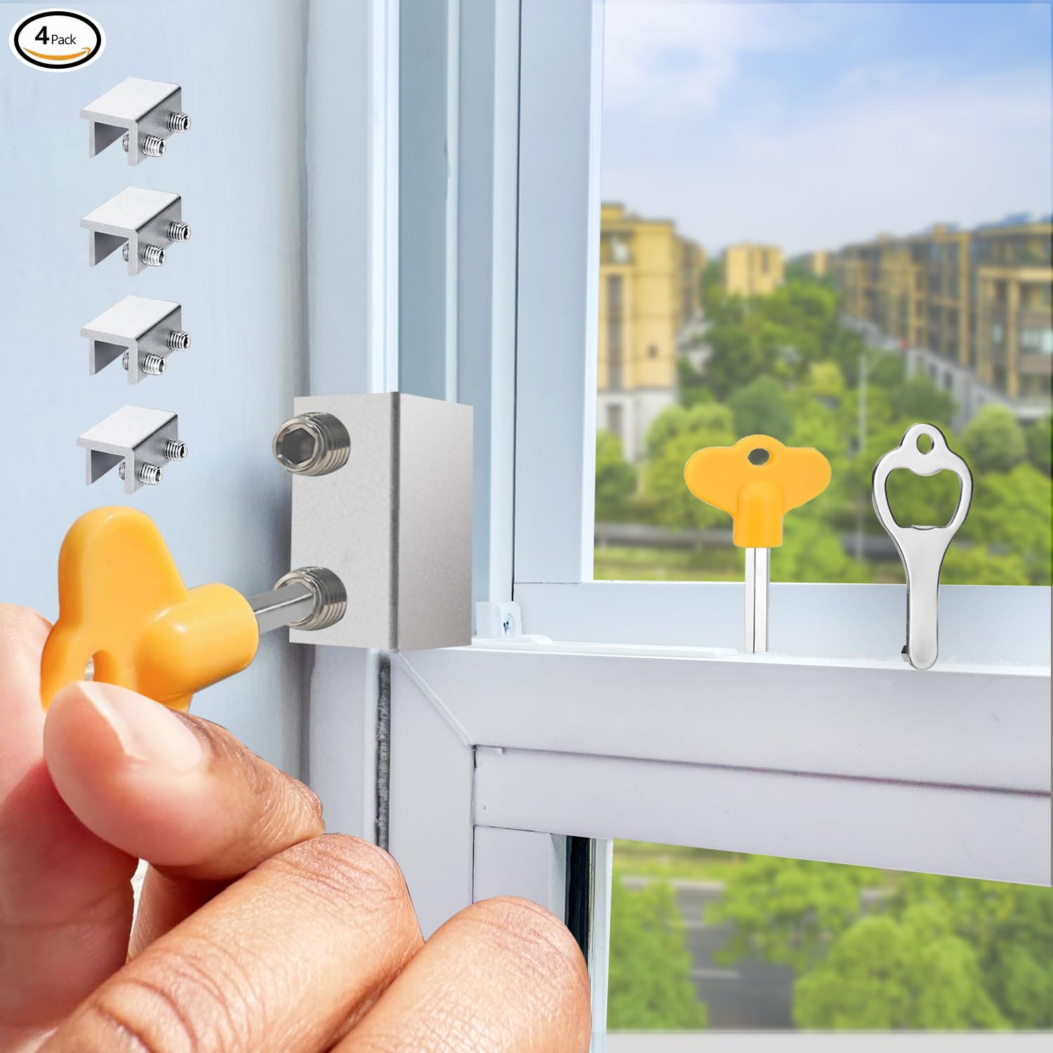 Window Locks,(4 Sets) Sliding Window Locks with Key,Window Locks ...