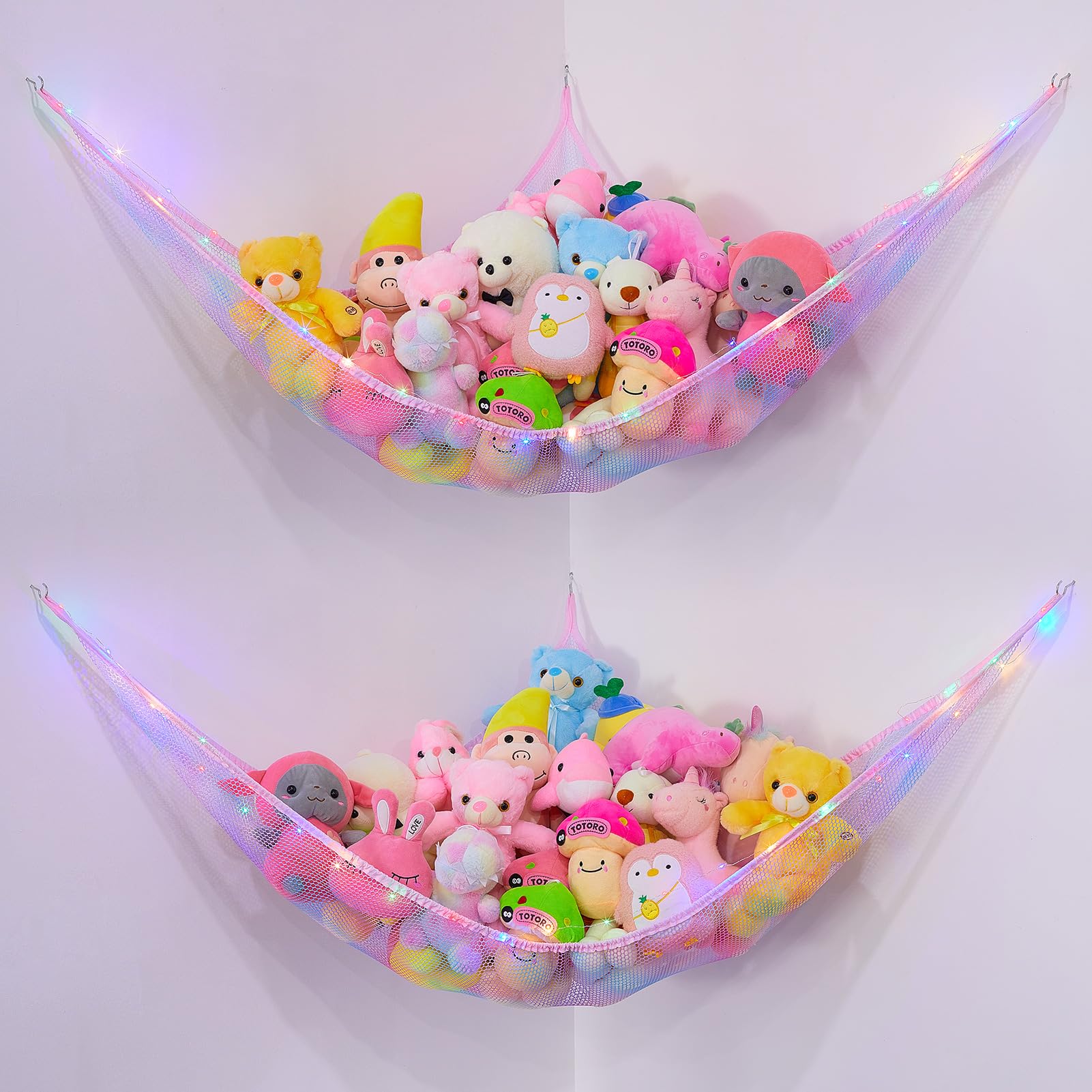 Amazon.com: Basumee Stuffed Animals Net or Hammock with LED Light ...