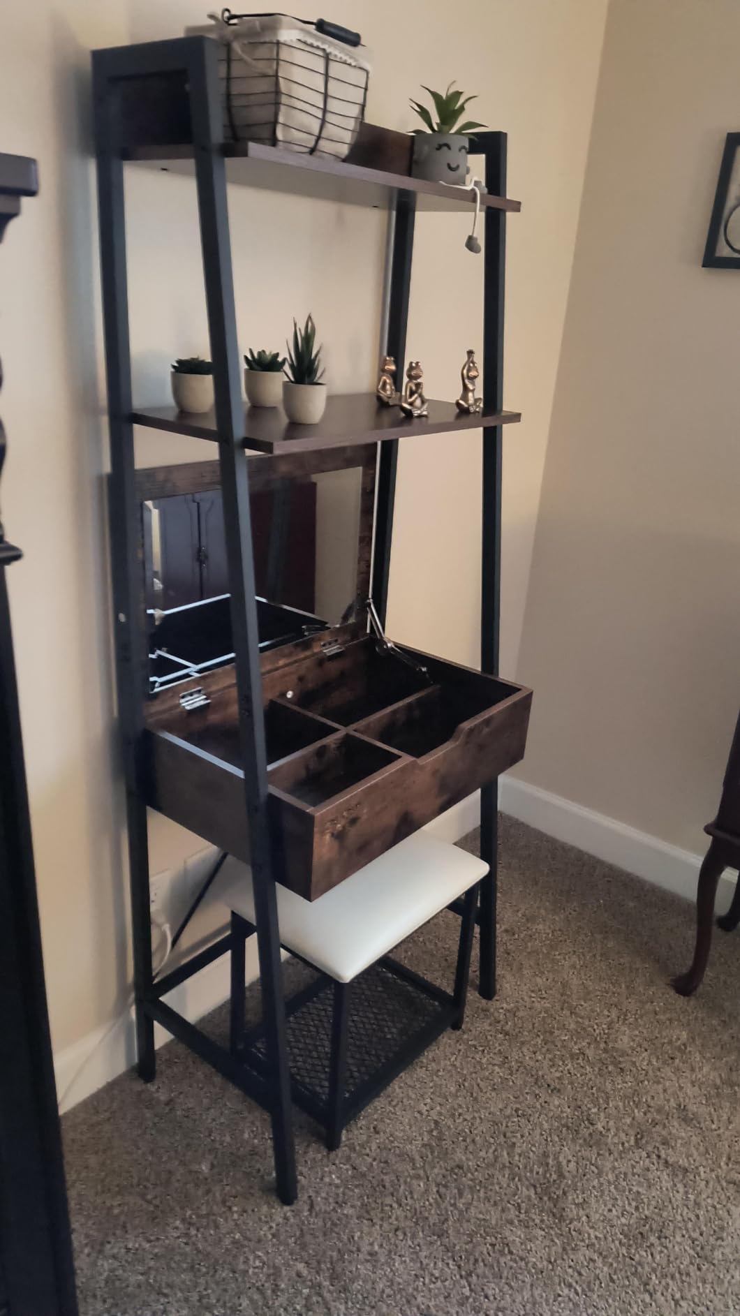 $28/mo - Finance CHARMAID Ladder Vanity Desk Set - Makeup Vanity Table ...