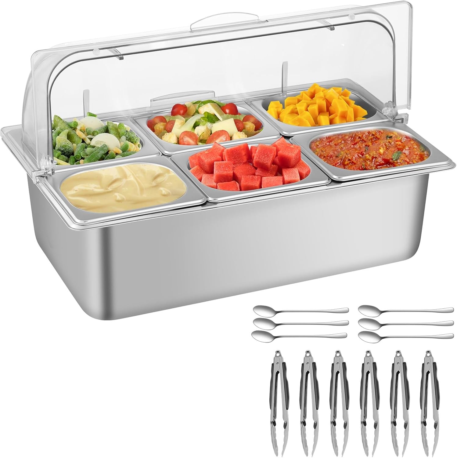 Amazon.com | Qmeeki Countertop Food Serving Display Container with ...