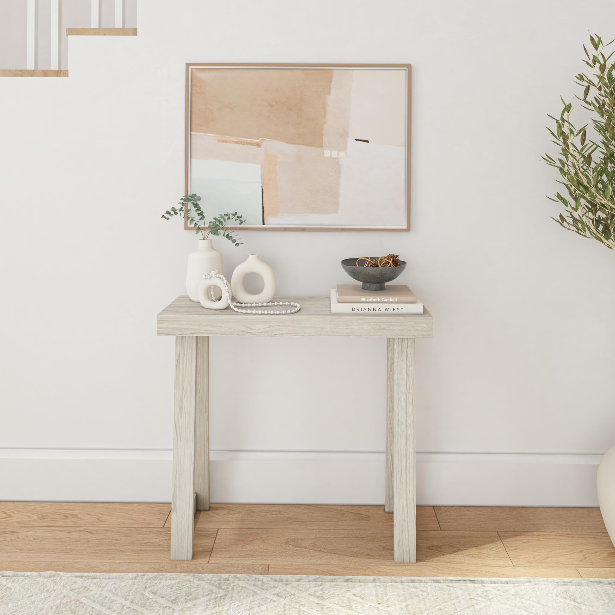 Plank+Beam Solid Wood Console Table, 36 Inch, Sofa Table, Narrow ...