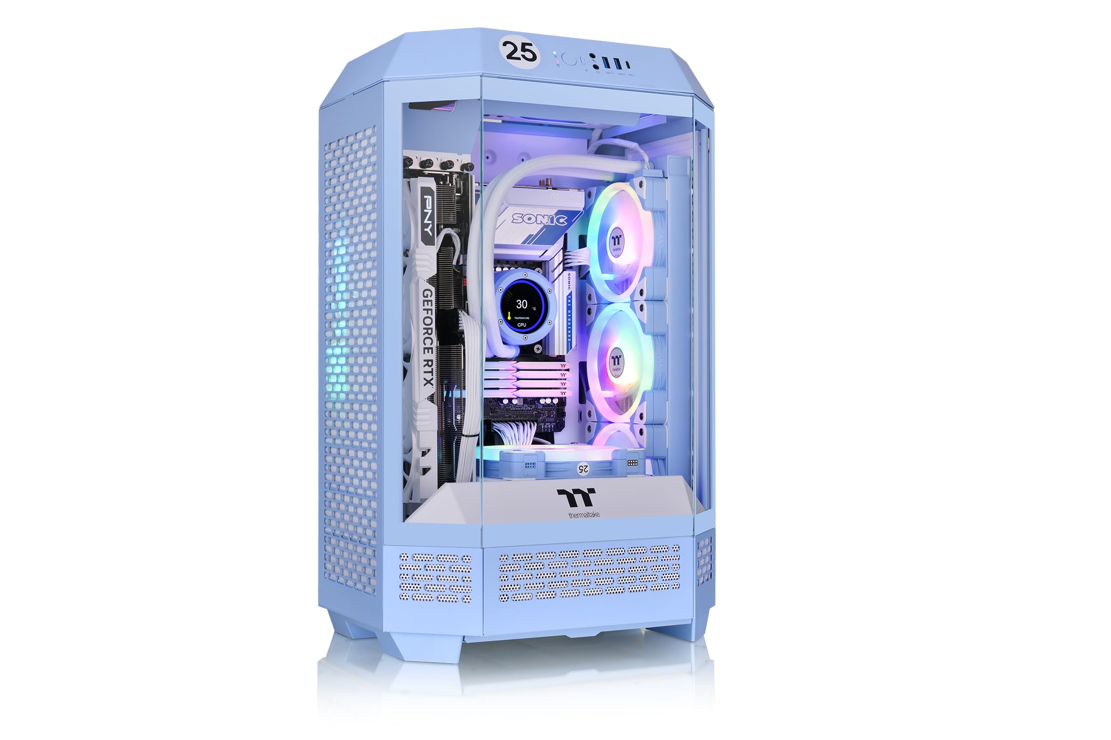 Thermaltake Tower 300 Hydrangea Blue/Micro-ATX Computer Case/ 2x140mm ...