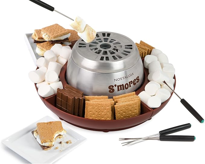 Amazon.com: Nostalgia Tabletop Indoor Electric S'mores Maker - Smores ...