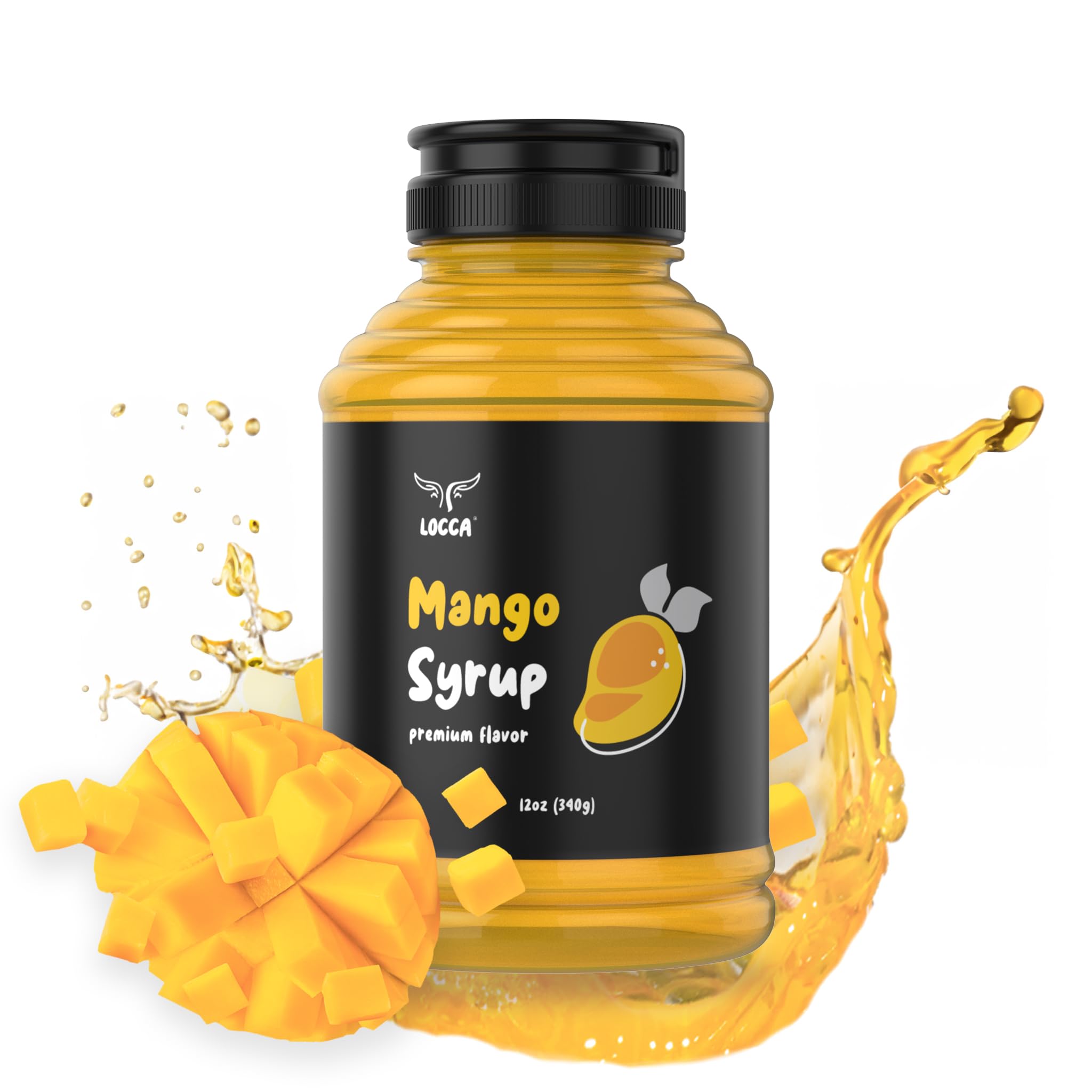 Amazon.com: Locca Mango Syrup 12oz - Premium Coffee Syrup, Coffee ...