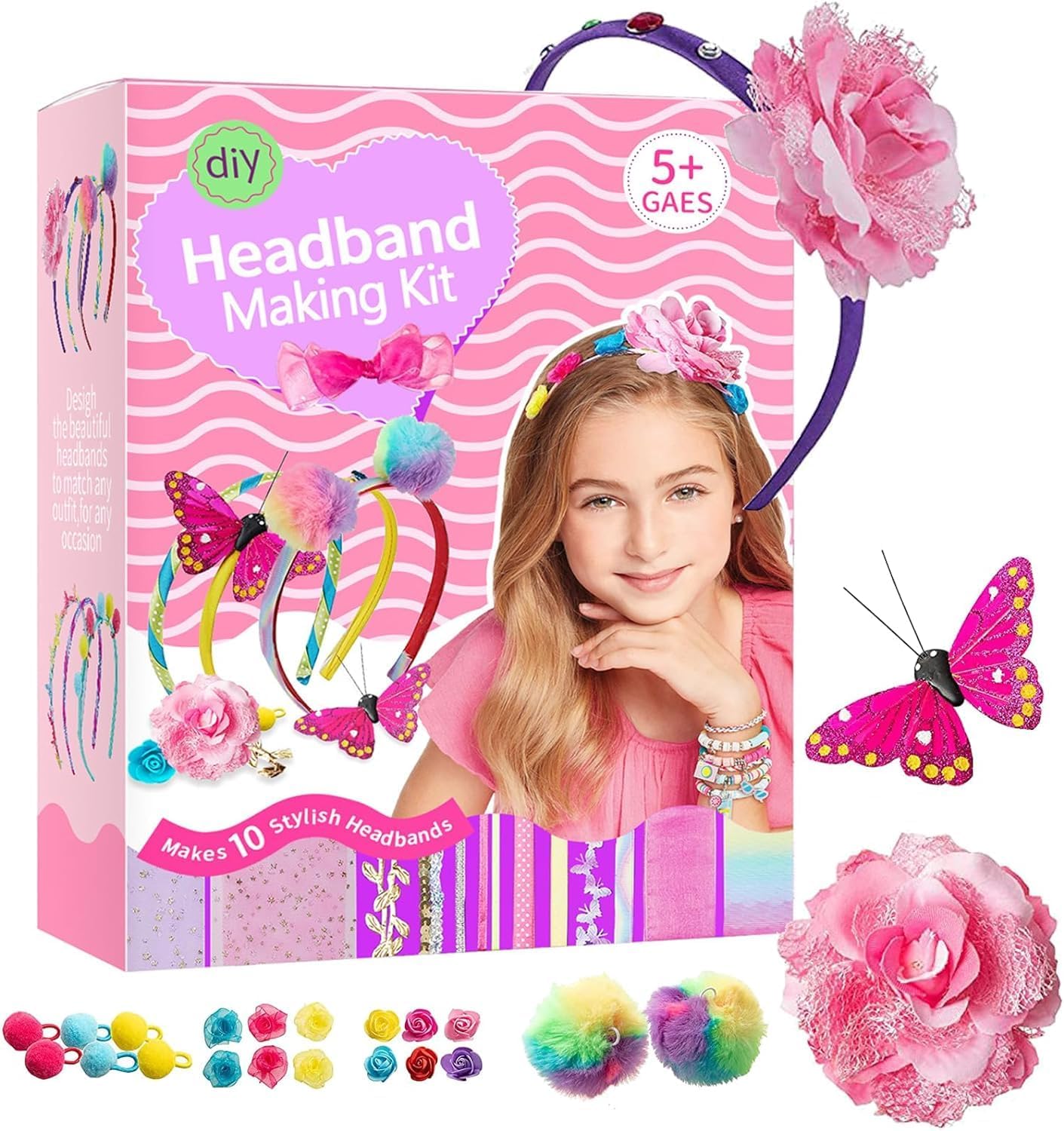 Headband Making Kit for Girls - Make Your Own Fashion Headbands for ...