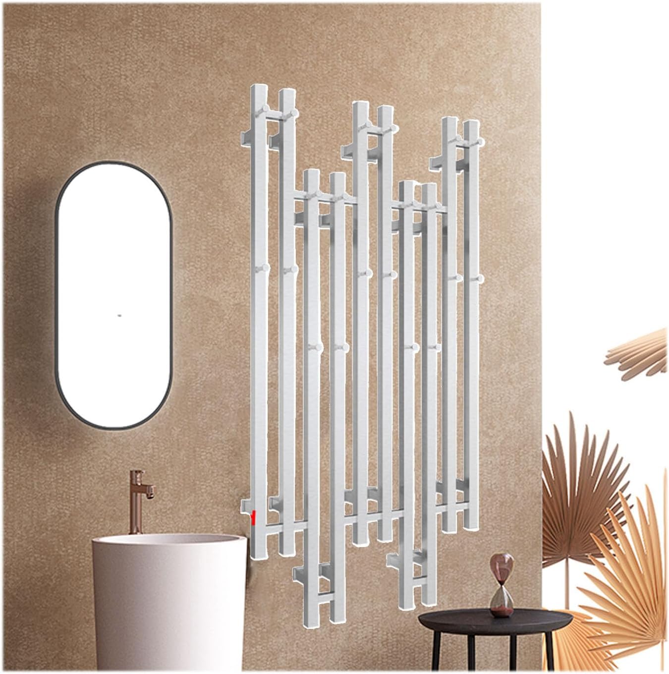 Amazon.com: JIYTG Heated Towel Racks for Bathroom Wall Mounted,Towel ...