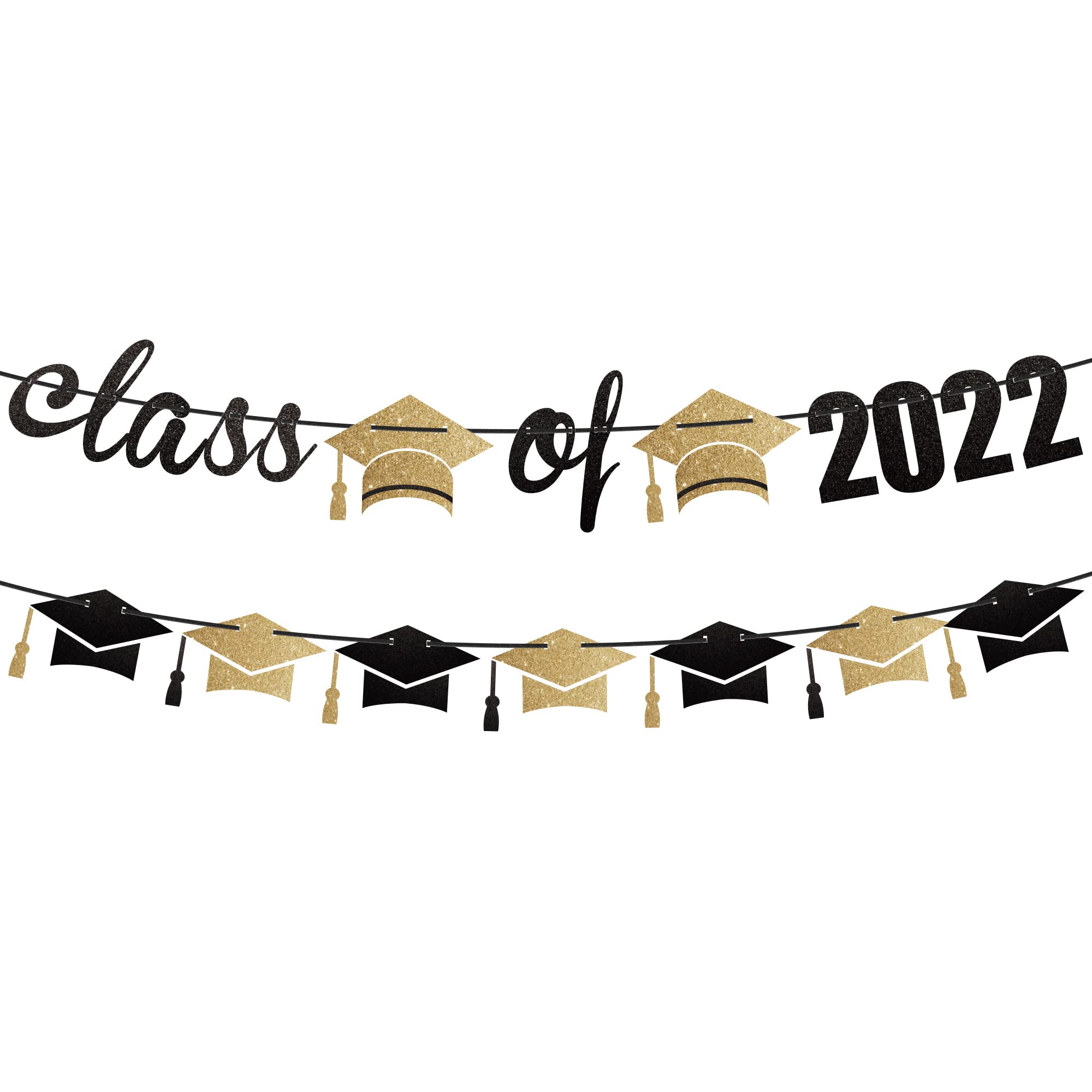 Buy Black and Gold Class of 2022 Banner - 10 Feet, No DIY | Graduation ...