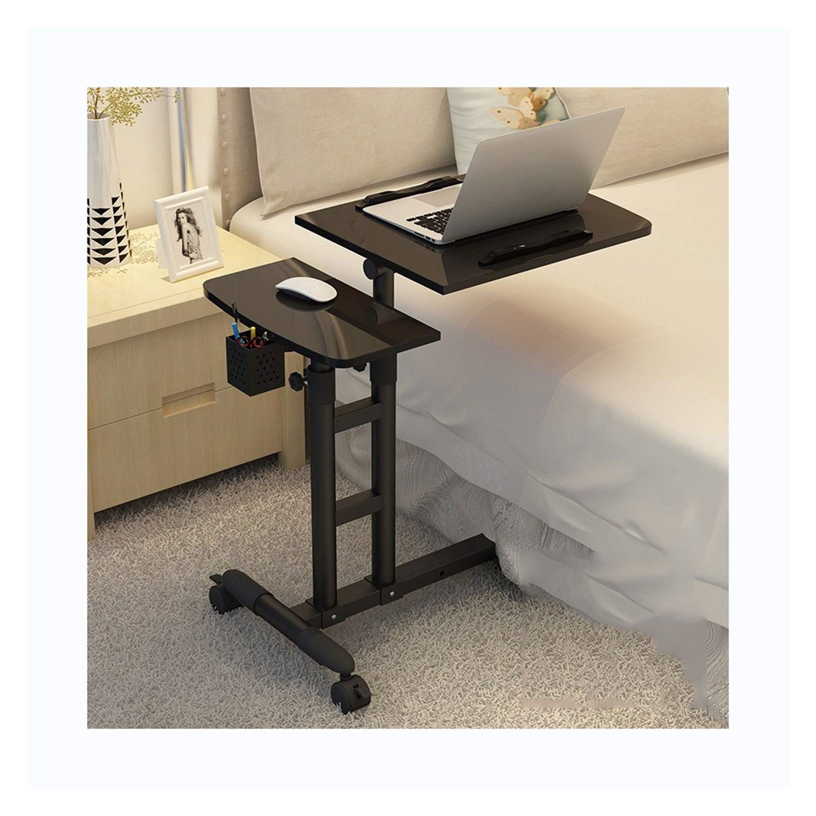 Ylywcg Rolling Table Tilting Overbed Table With Wheels Rolling Laptop ...
