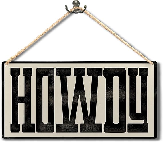 Amazon.com: Ryeolo Howdy Sign - Trendy Funky Wall Art, Boho Western ...